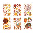 CCOCC 2026 New Thanksgiving Window Clings-6 Pack Maple Leaf Turkey ...