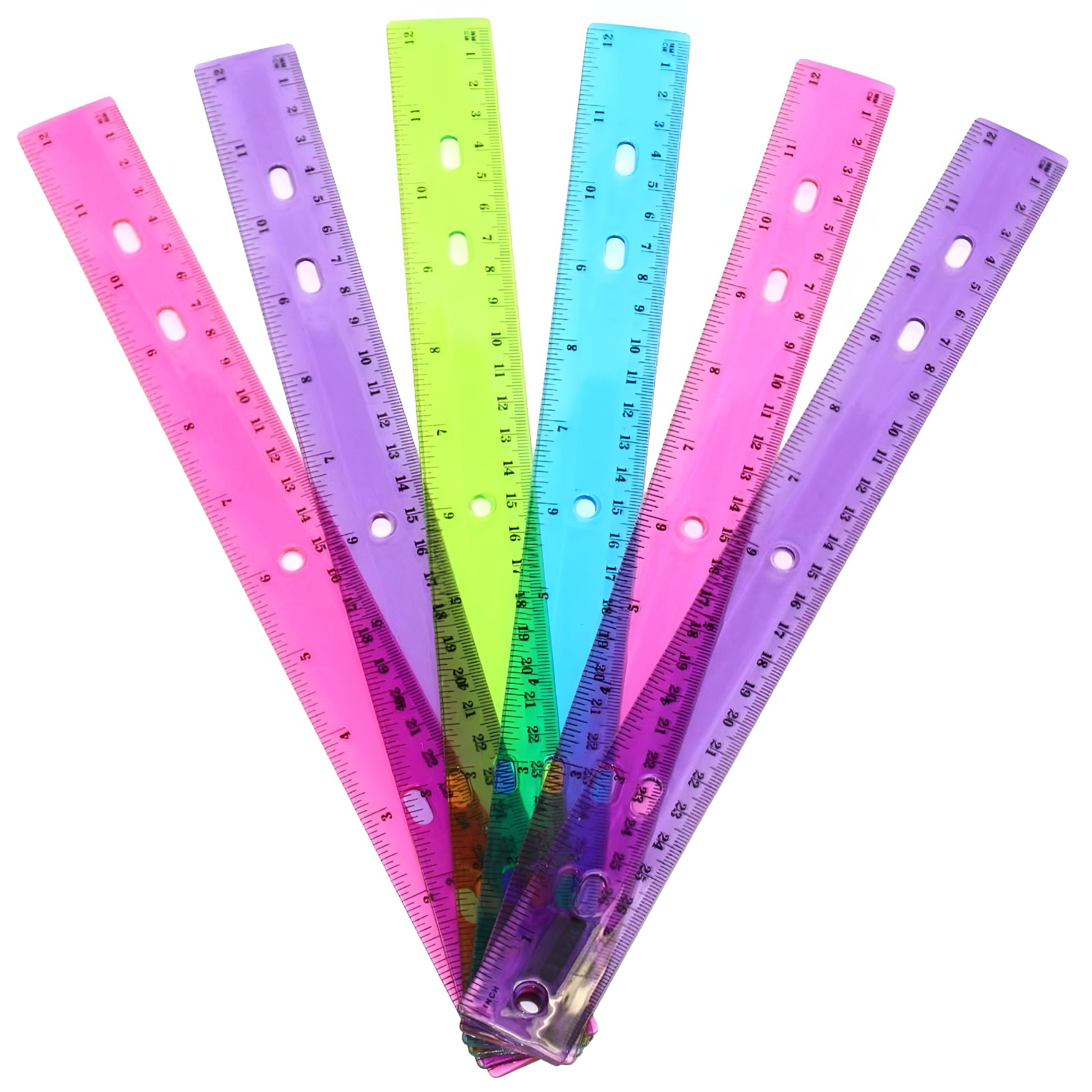 CCOCC 2026 New Transparent Plastic Rulers 12 Inch Straightedge with ...