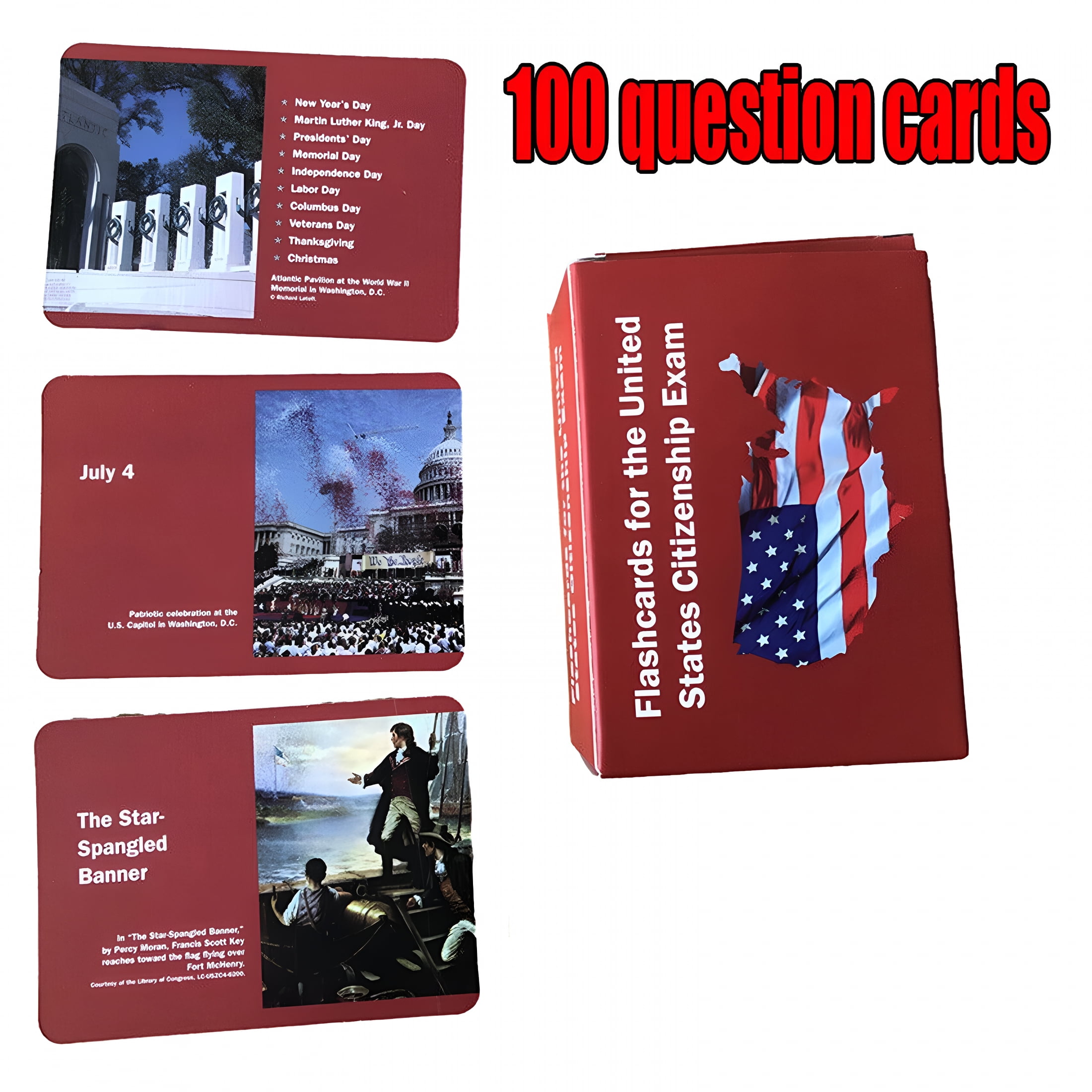 CCOCC 2026 New Us Citizenship Flash Cards Naturalization Test Study ...