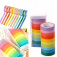 CCOCC 2026 New Washi Tape Set of 10 Solid Colored Tape for Diy School ...