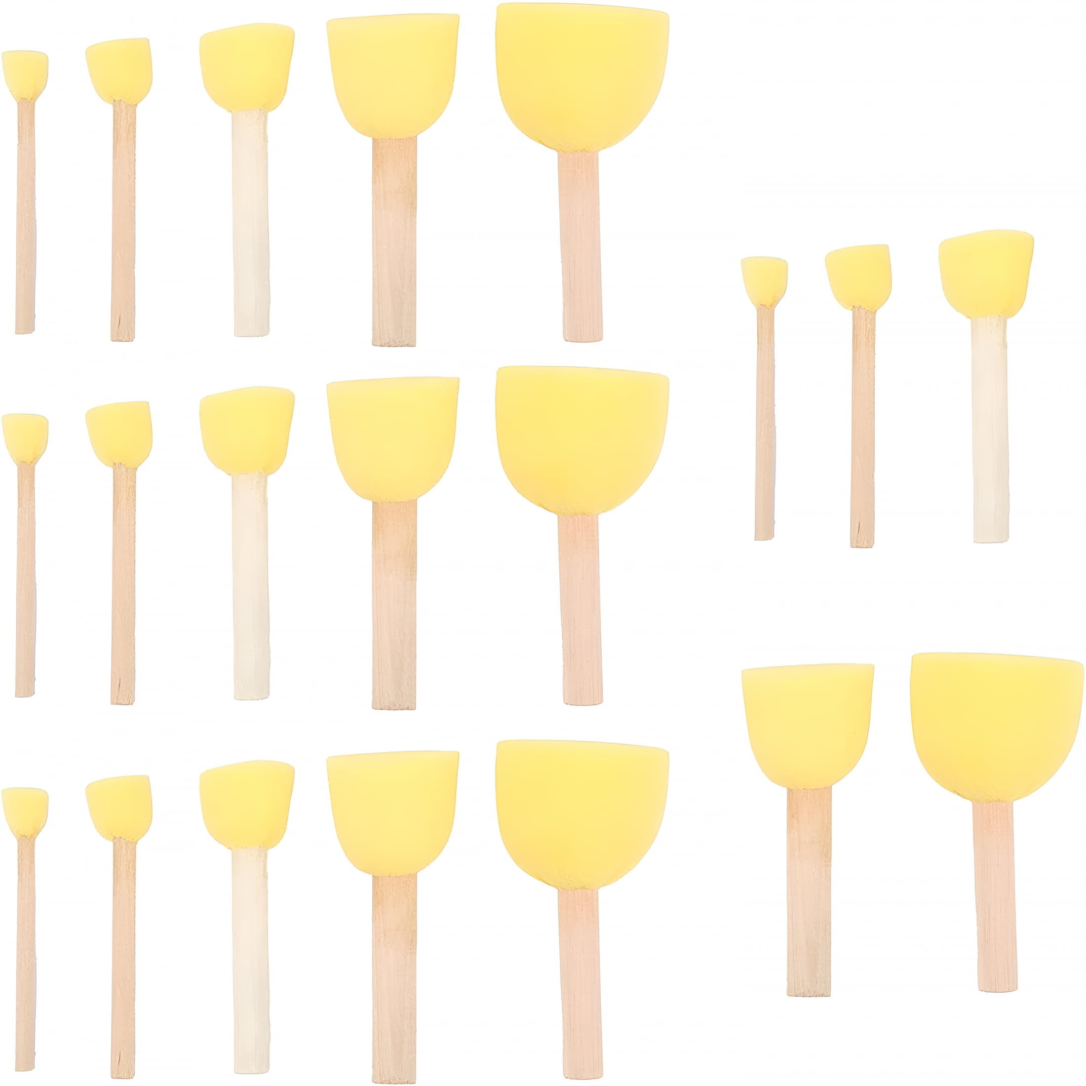 CCOCC 20PCS Round Sponges Brush Set,Round Paint Foam Sponge Brush DIY ...