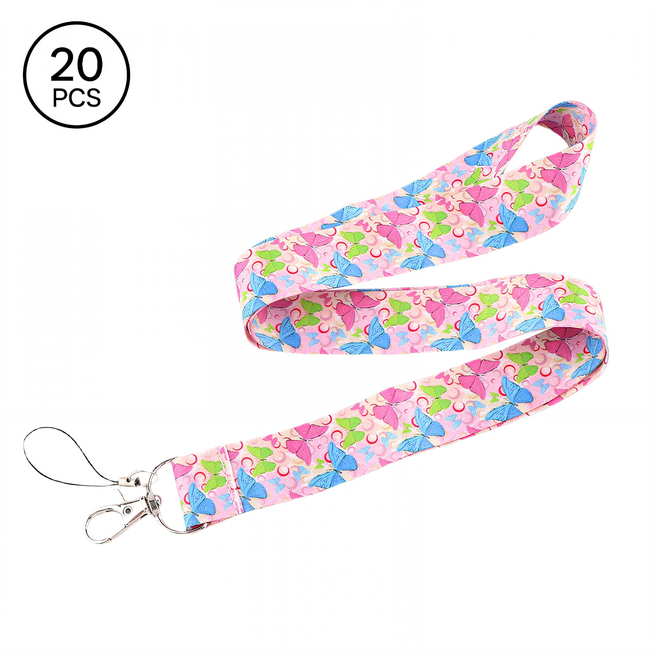 CCOCC 20Pcs Lanyards for Id Badges,Covered Edge Teacher Lanyard,Solid ...