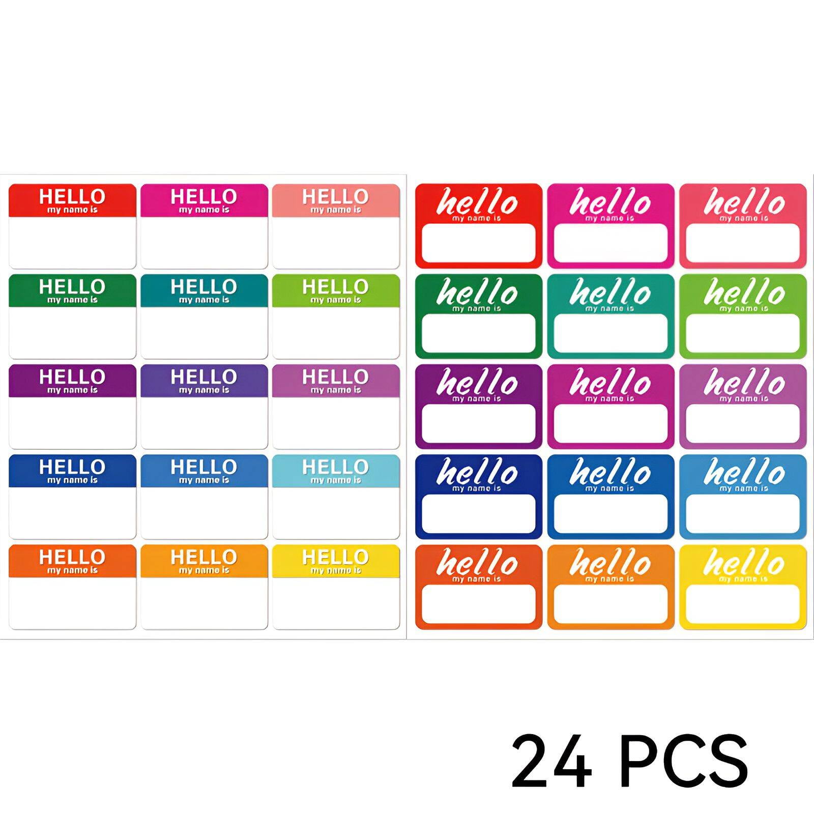 CCOCC 24Pcs Name Tags,Strong Adhesion Sticker Labels,Secure Placement ...