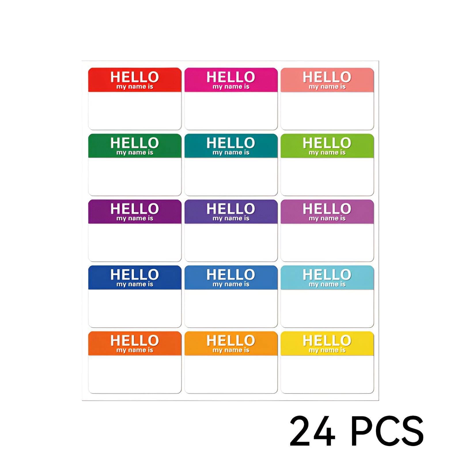 CCOCC 24Pcs Name Tags,Waterproof Stickers Sticker Labels,Easy Peel Name ...