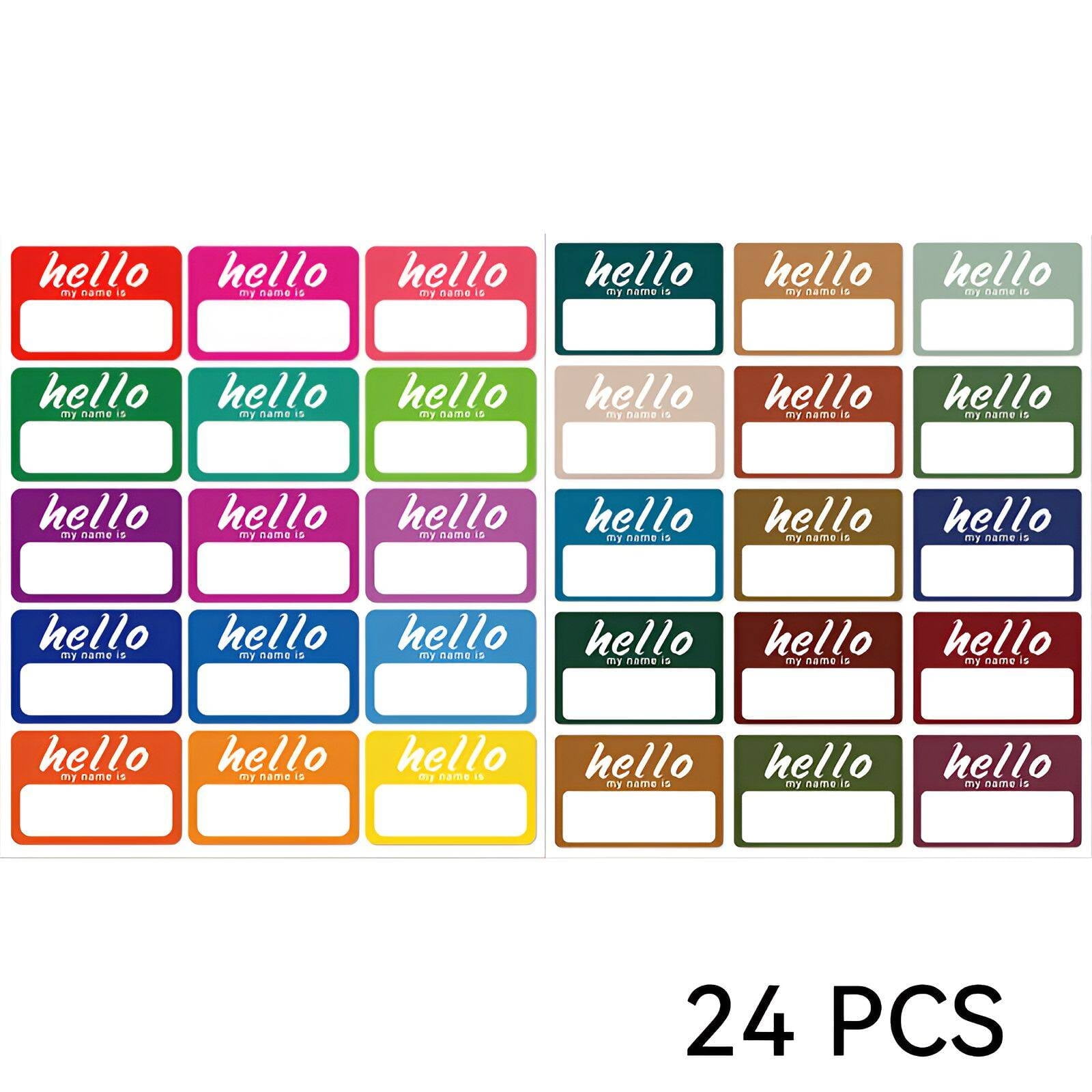 CCOCC 24Pcs Name Tags,Waterproof Stickers Sticker Labels,Reliable Use ...