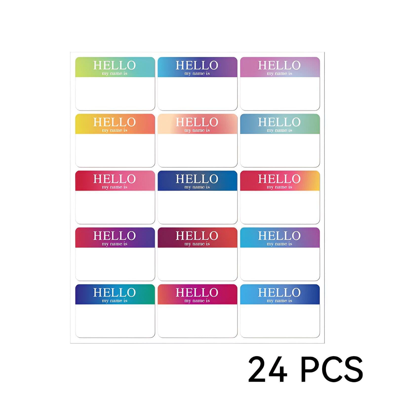 CCOCC 24Pcs Name Tags,Writable Stickers Sticker Labels,Quick Removal ...