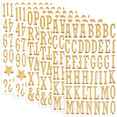 CCOCC 296Pcs 3D Gold Letter Stickers 6 Sheets Puffy Letter and Number ...