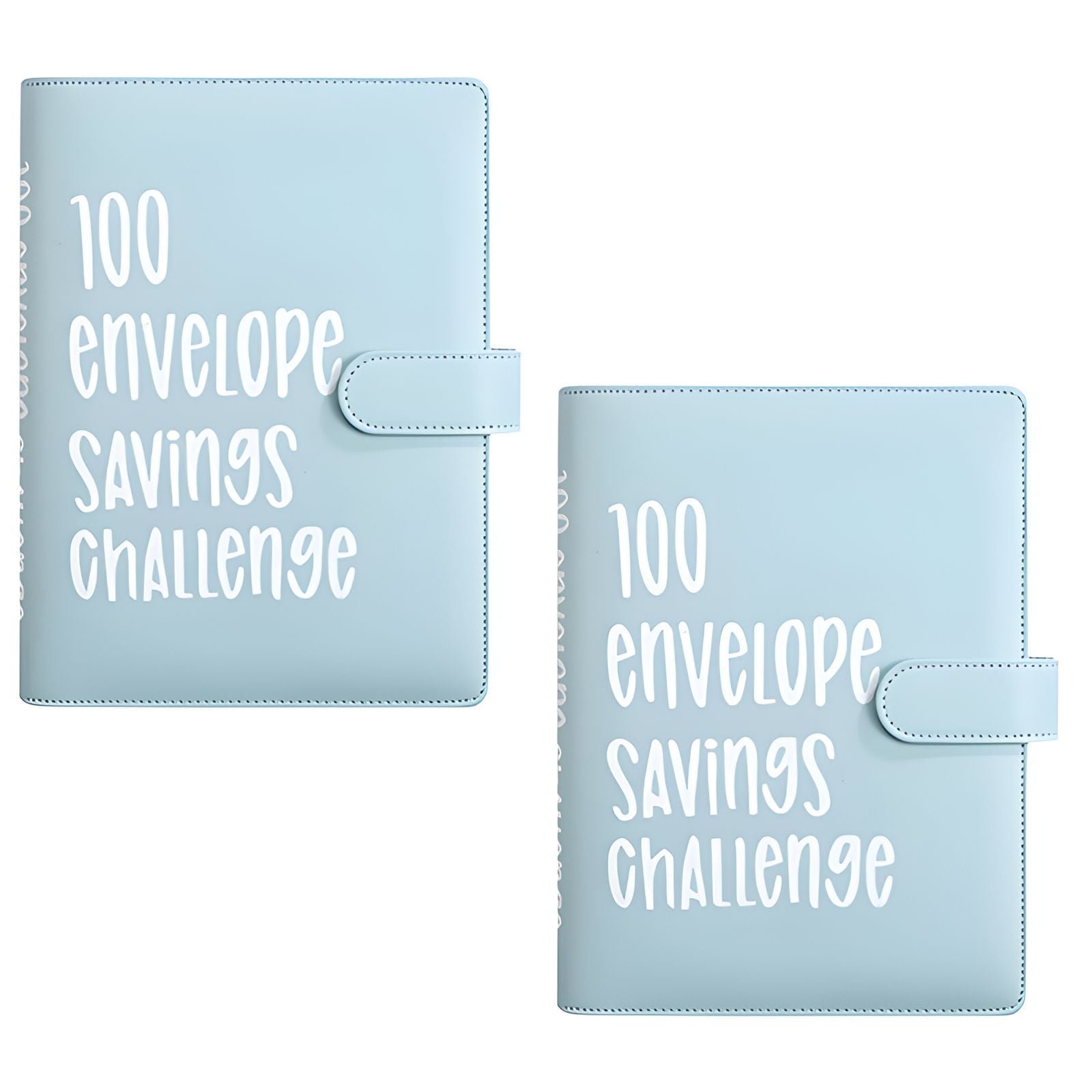 CCOCC 2Pcs 100 Day Savings Challenge Binder,Delicate Leather Touch ...