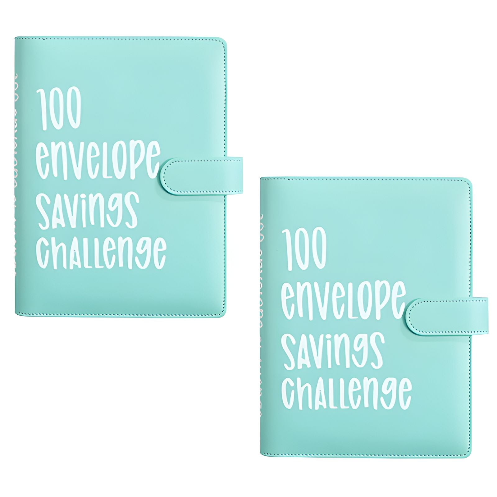 CCOCC 2Pcs 100 Day Savings Challenge Binder,Delicate Leather Touch ...