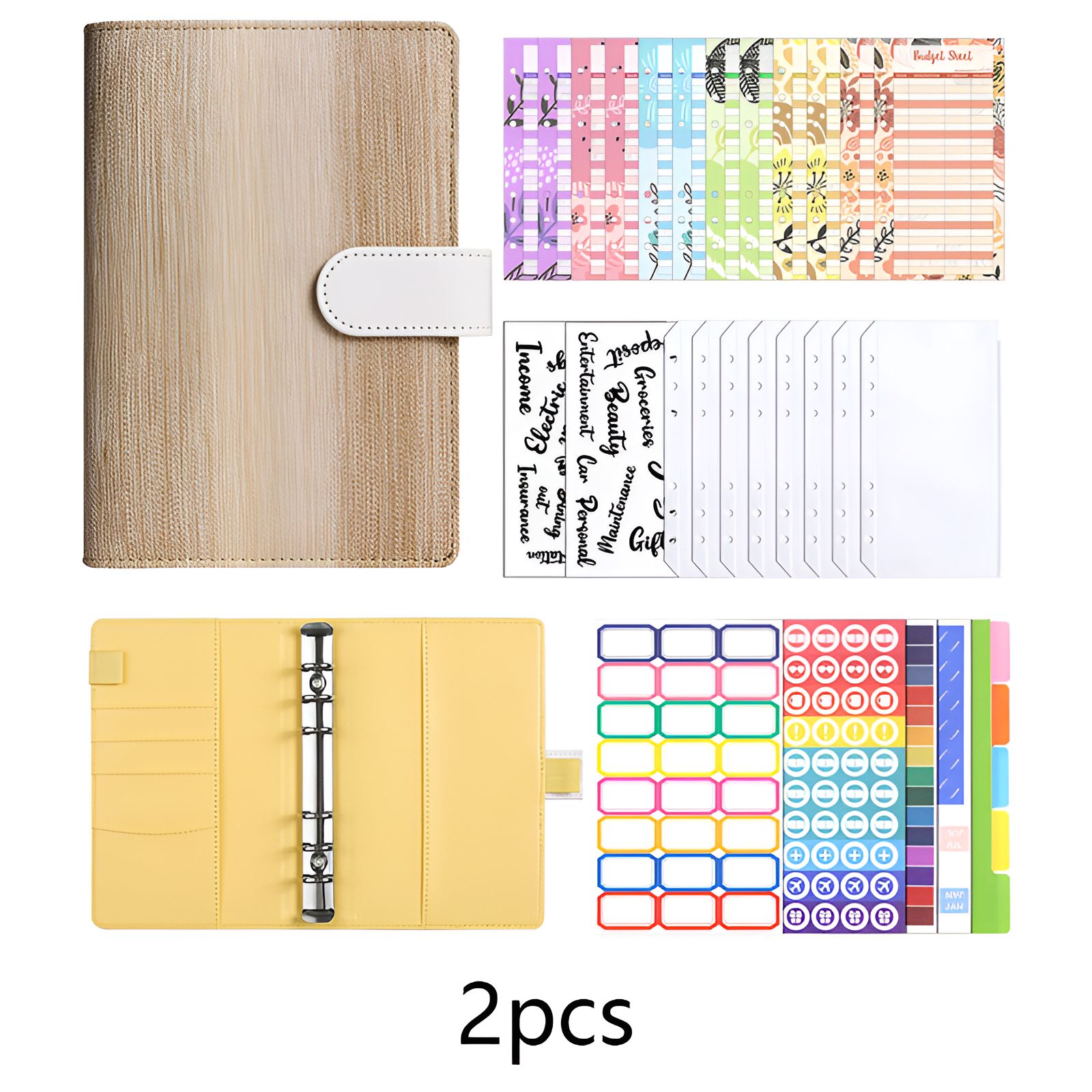 CCOCC 2Pcs Budget Binder,Elegant Ombré-Style Coloration Money Saving ...