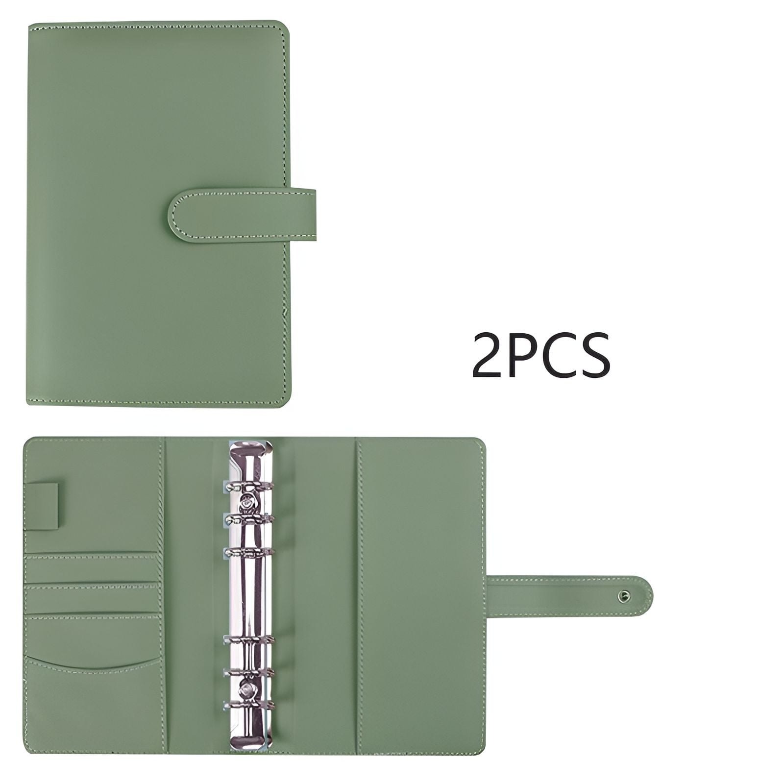 CCOCC 2Pcs Budget Binder,Enclosed Zip Pouch and Card Organizer 100 ...