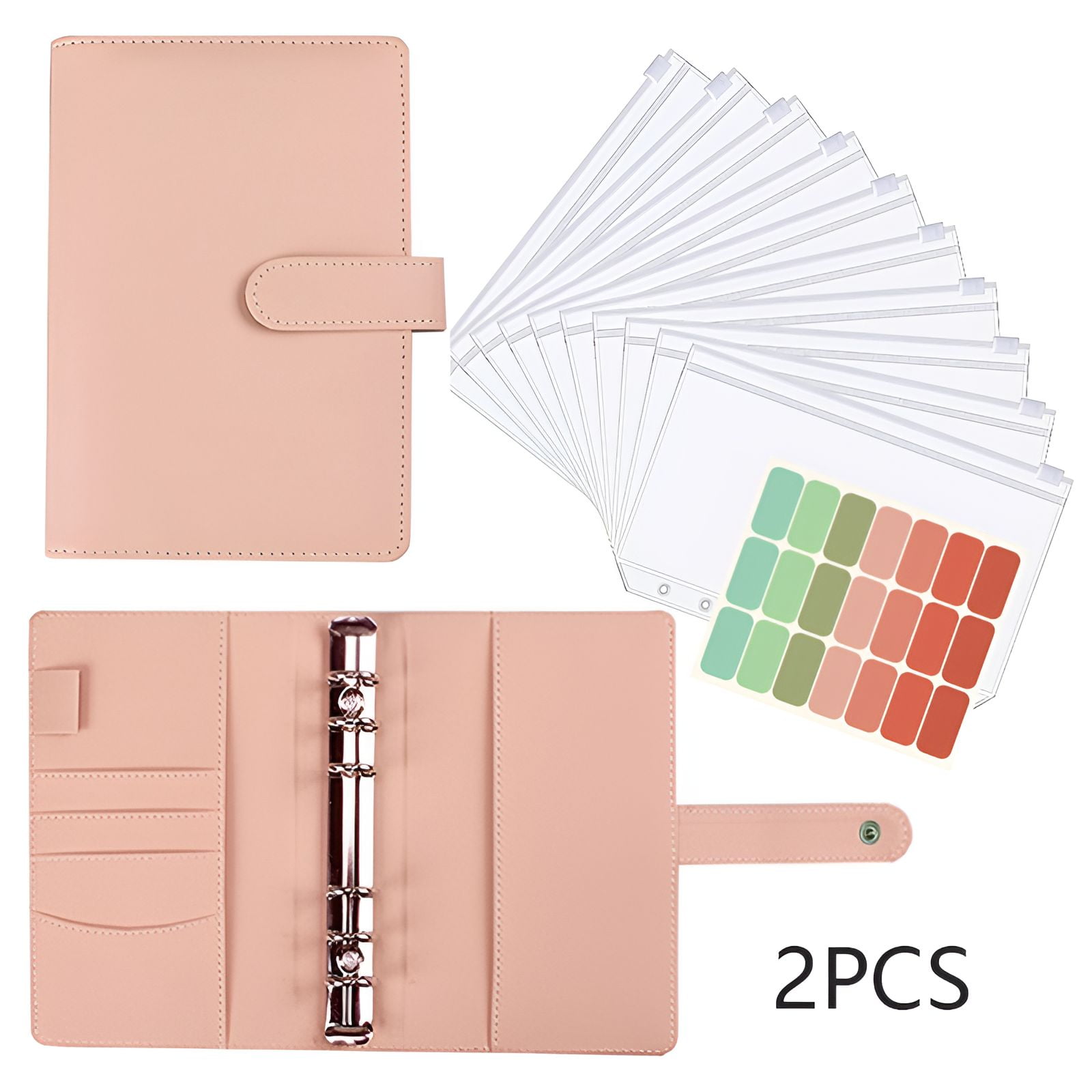 CCOCC 2Pcs Budget Binder,Enclosed Zip Pouch and Card Organizer Budget ...