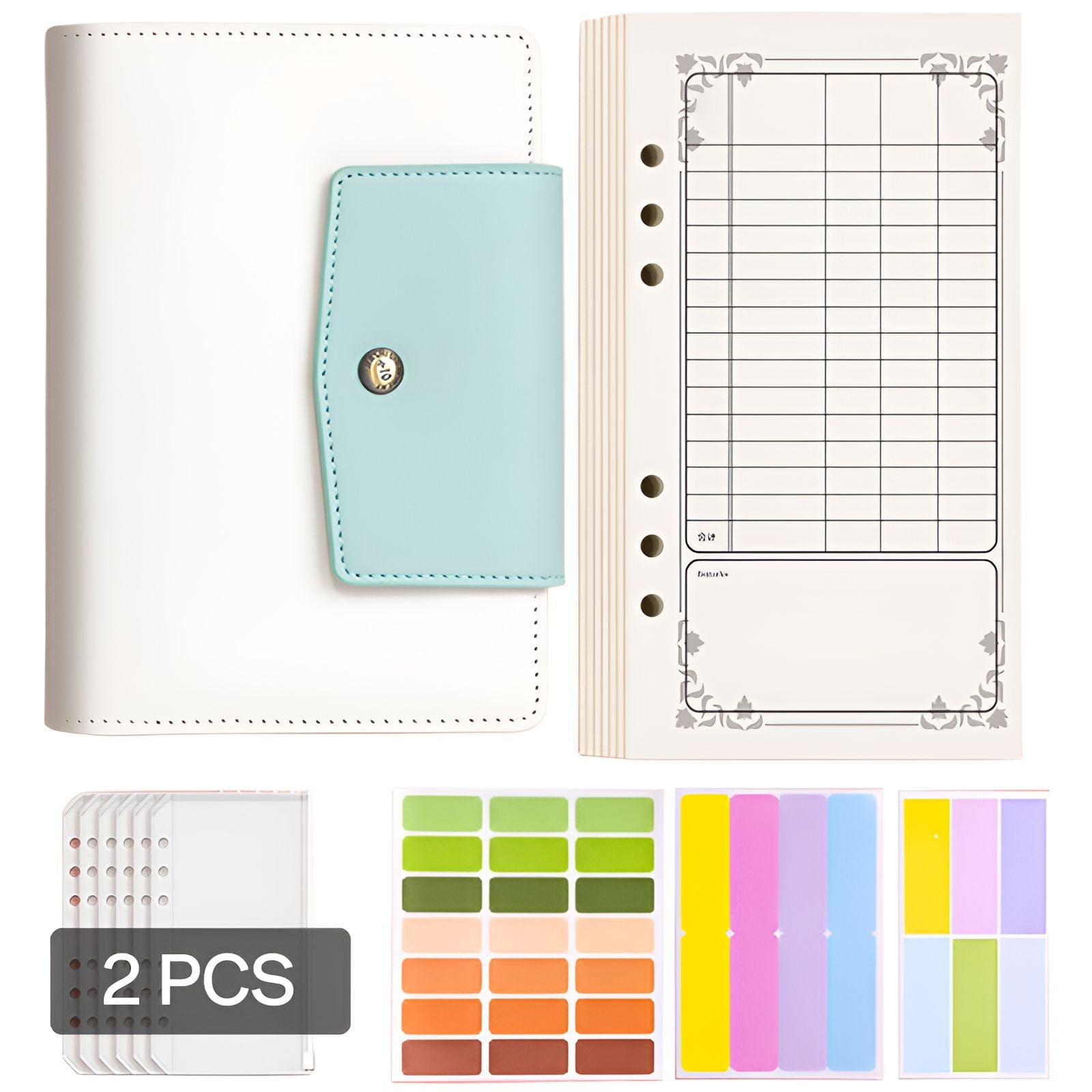 CCOCC 2Pcs Budget Binder,Functional Expense Planner Page 100 Envelopes Money Saving Challenge ...