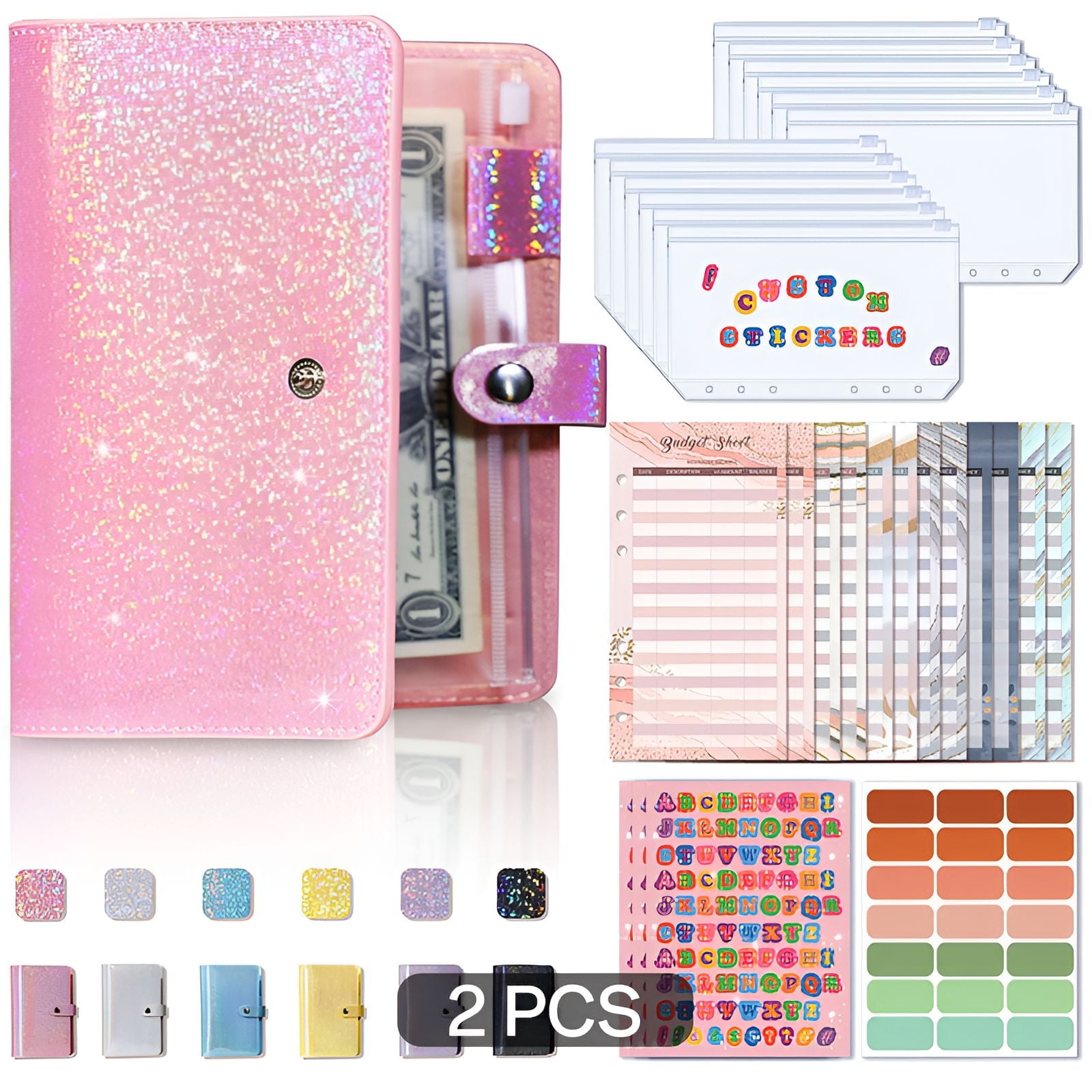 CCOCC 2Pcs Budget Binder,Multi-Format Financial Planner Inserts Money ...