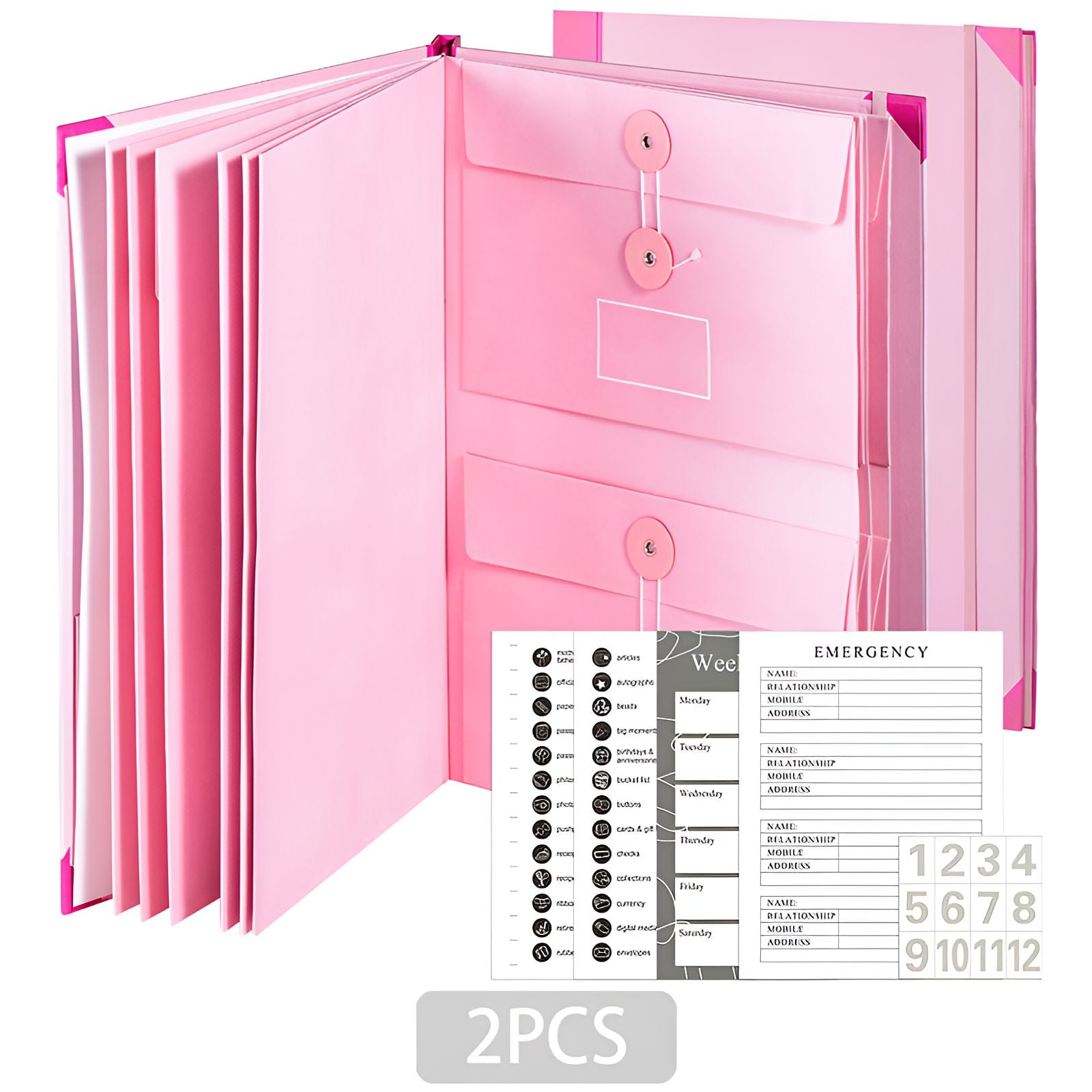 CCOCC 2Pcs Budget Binder,Preparedness-Focused Accessory Set 100 ...
