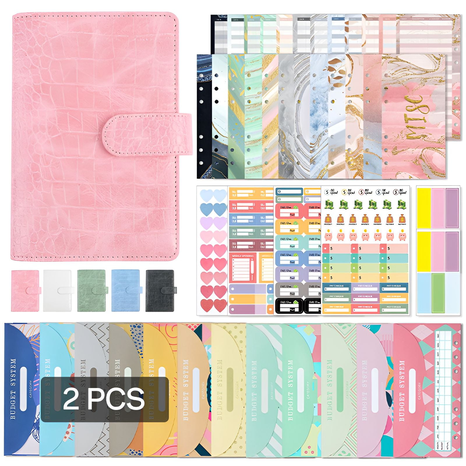 CCOCC 2Pcs Budget Binder,Robust Organizing and Categorizing System 100 Envelopes Money Saving ...