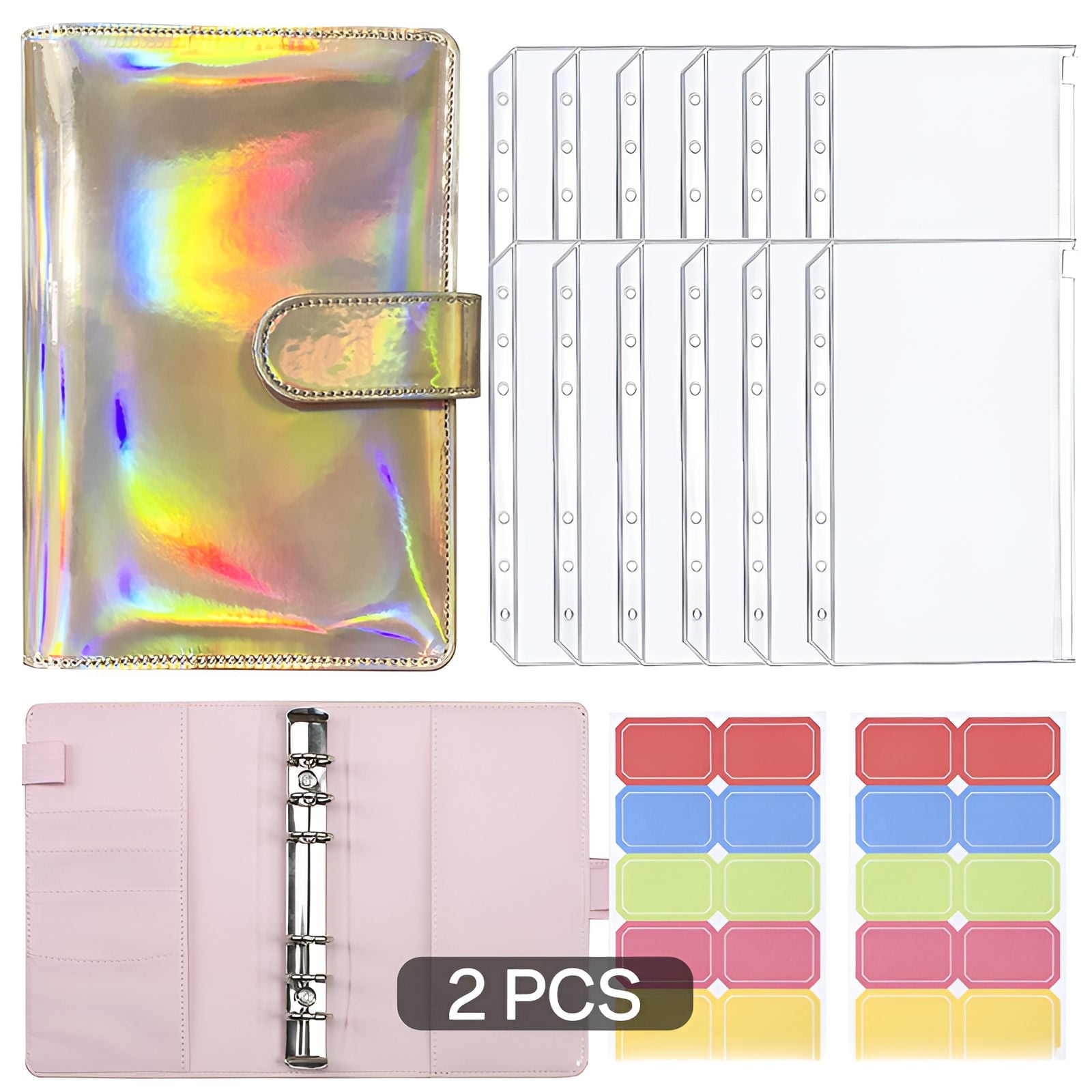 CCOCC 2Pcs Budget Binder,Tinted Markers Separating Expense Items Budget ...