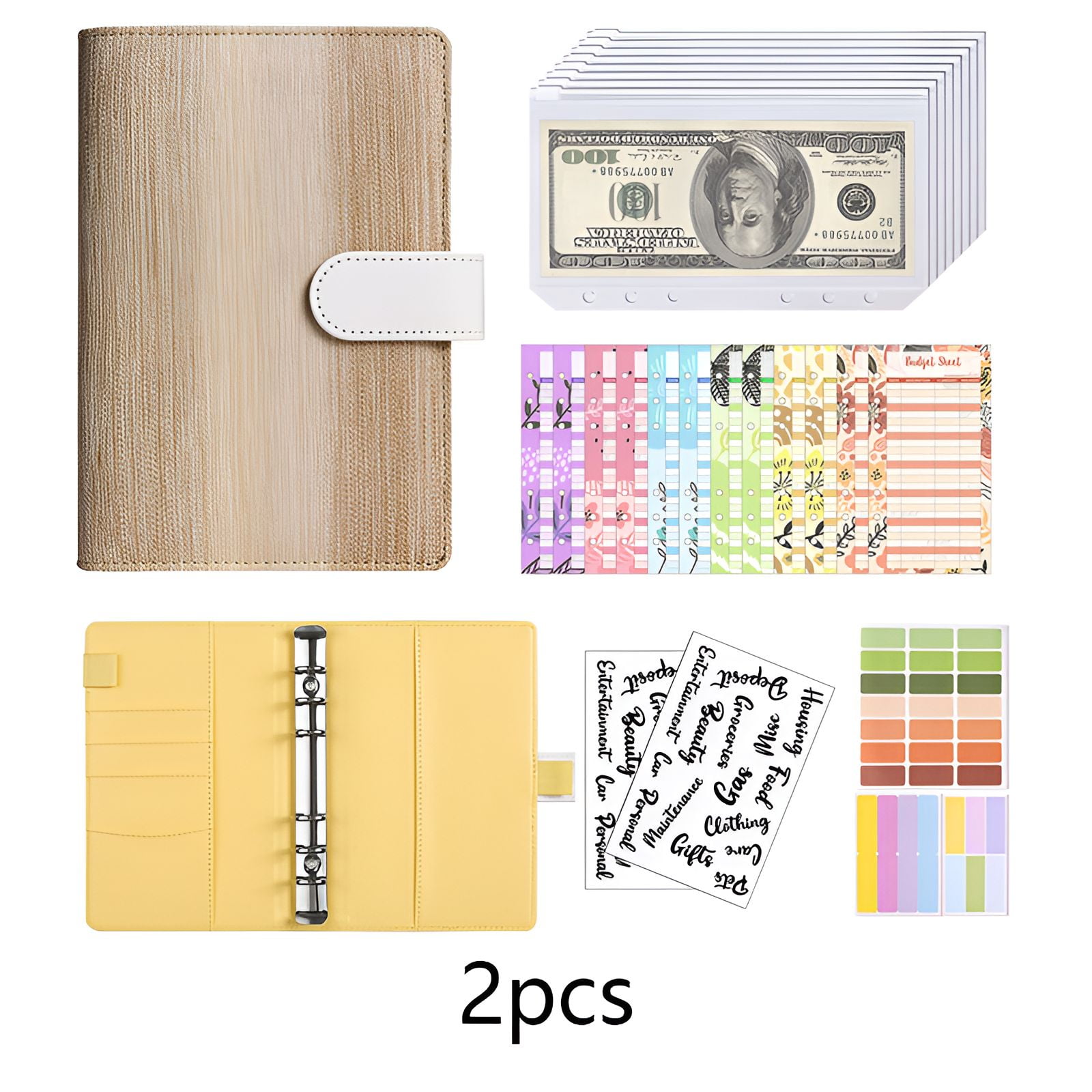 CCOCC 2Pcs Budget Binder,Versatile Organization Layout 100 Envelopes Money Saving Challenge ...