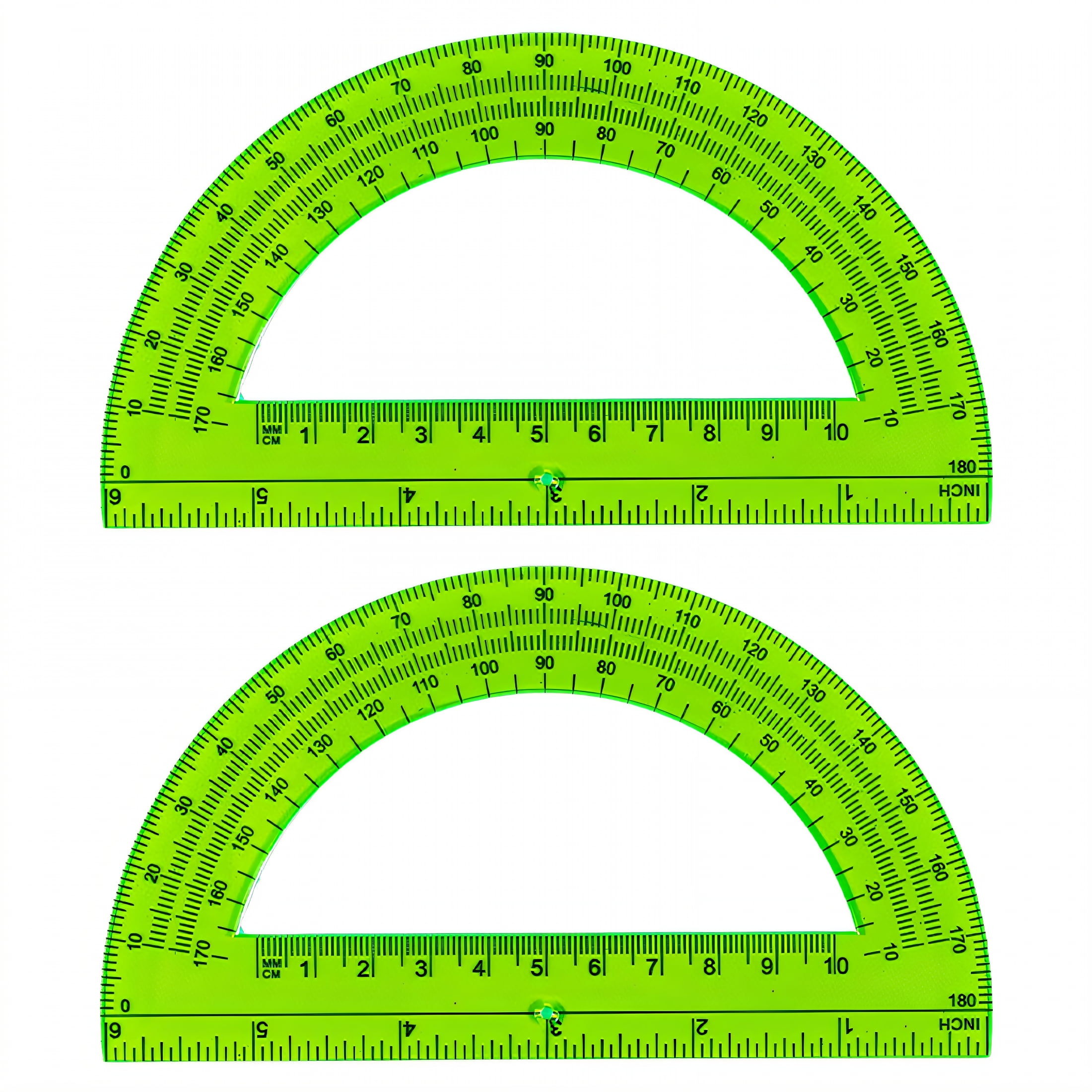 CCOCC 2Pcs Clear Protractor,Semicircular 180掳 Protractor,Protractor for ...