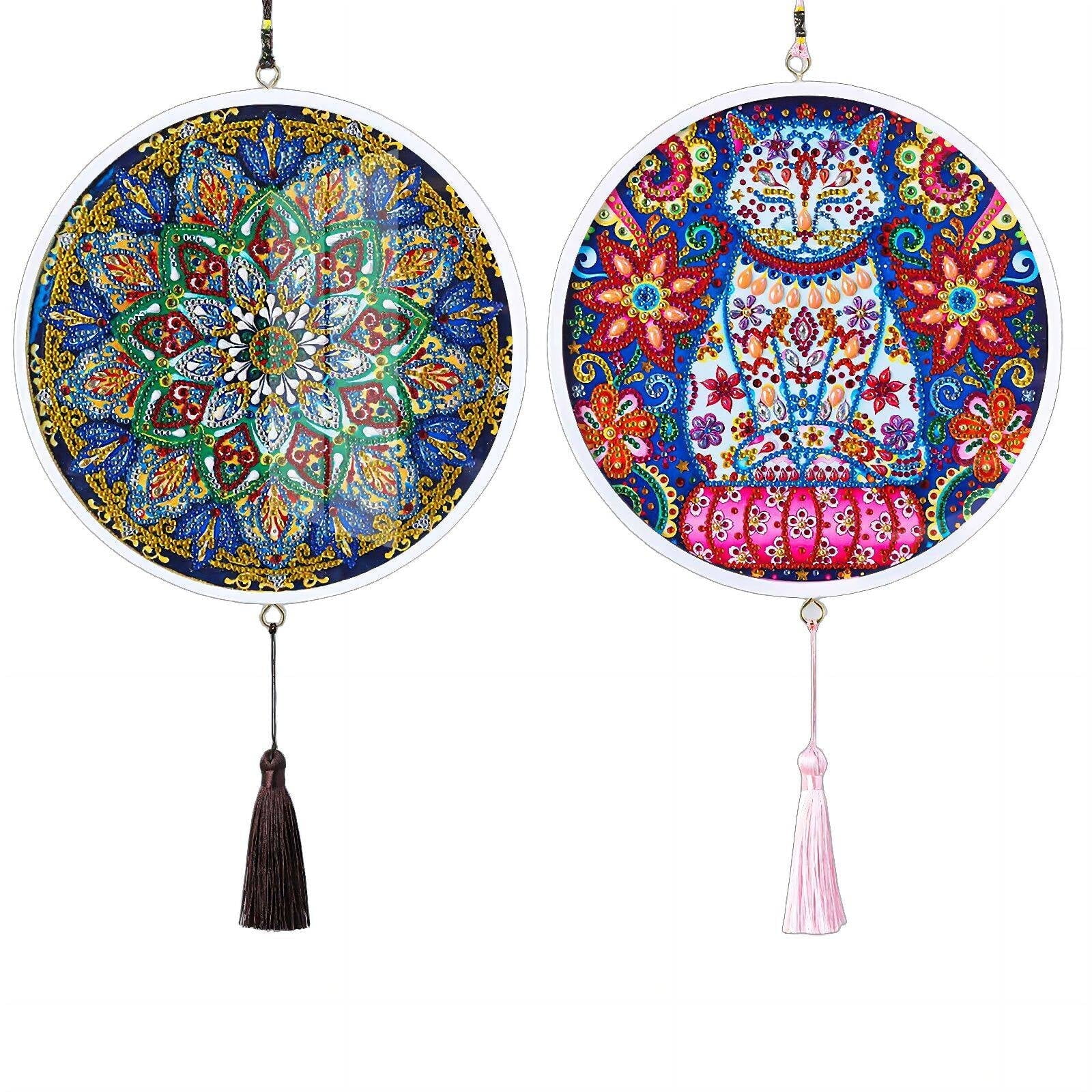 CCOCC 2Pcs Diamond Painting,9*9in Dimond Art,Cat Owl Maxdia Painting ...