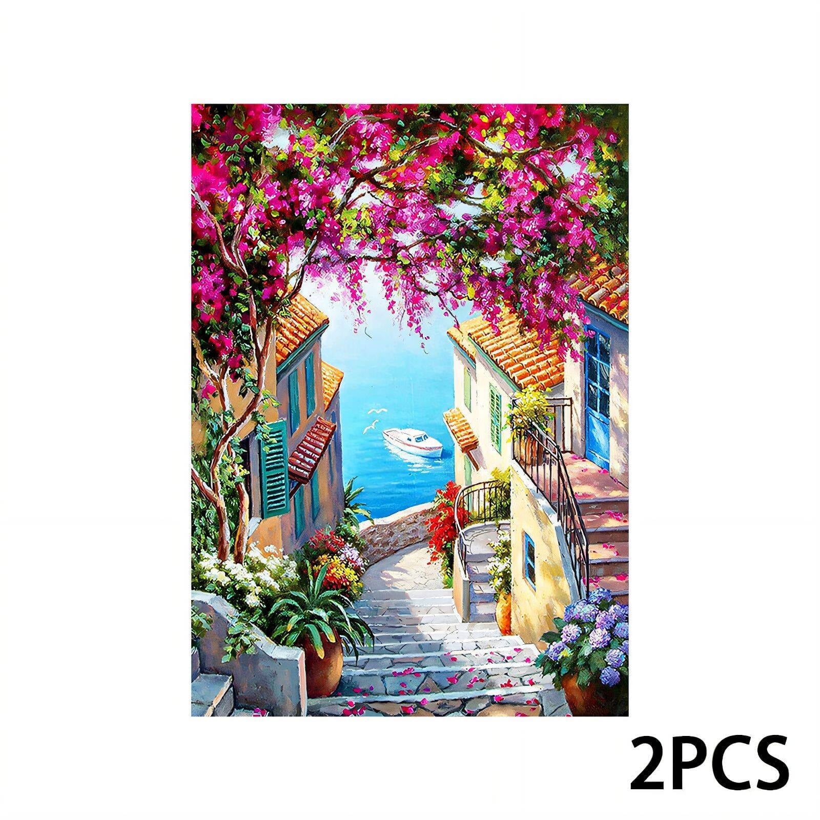 CCOCC 2Pcs Diamond Painting Kit,12*16in Dimond Art Paintings Kit,Maxdia ...