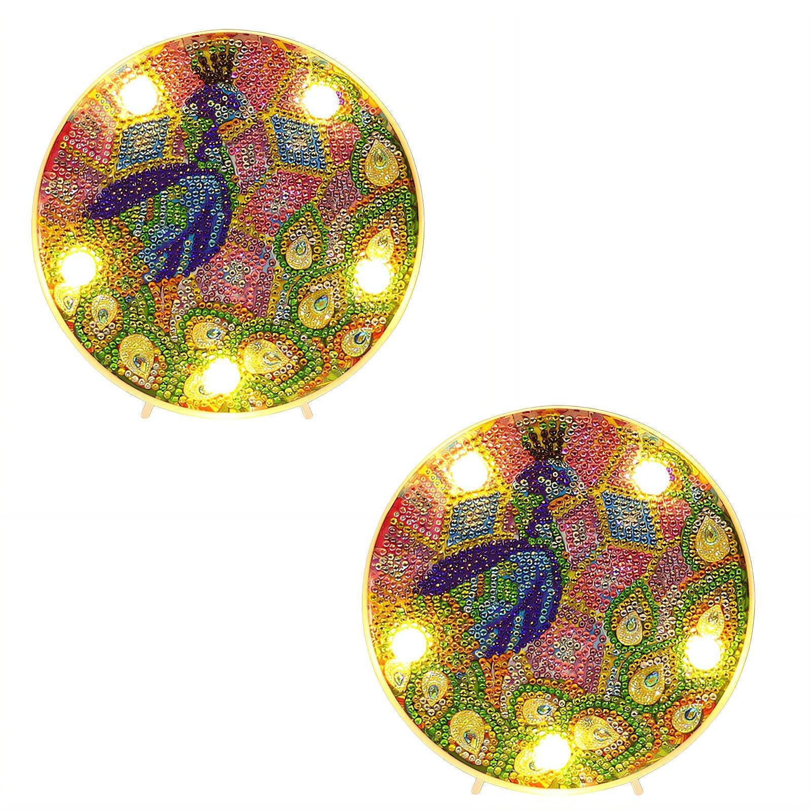 CCOCC 2Pcs Diamond Art,Led Light Diamond Art Accessories,Giraffe Full ...