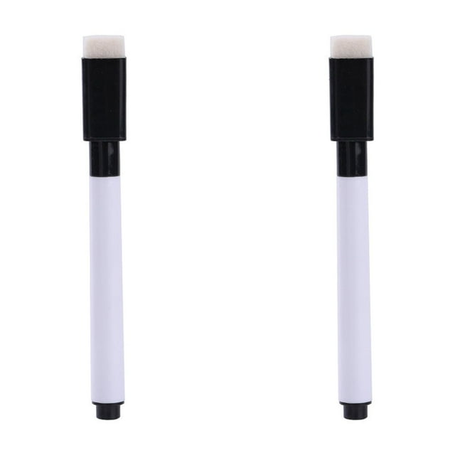 CCOCC 2Pcs Dry Erase Markers Black,Dry Erase Markers with Eraser ...
