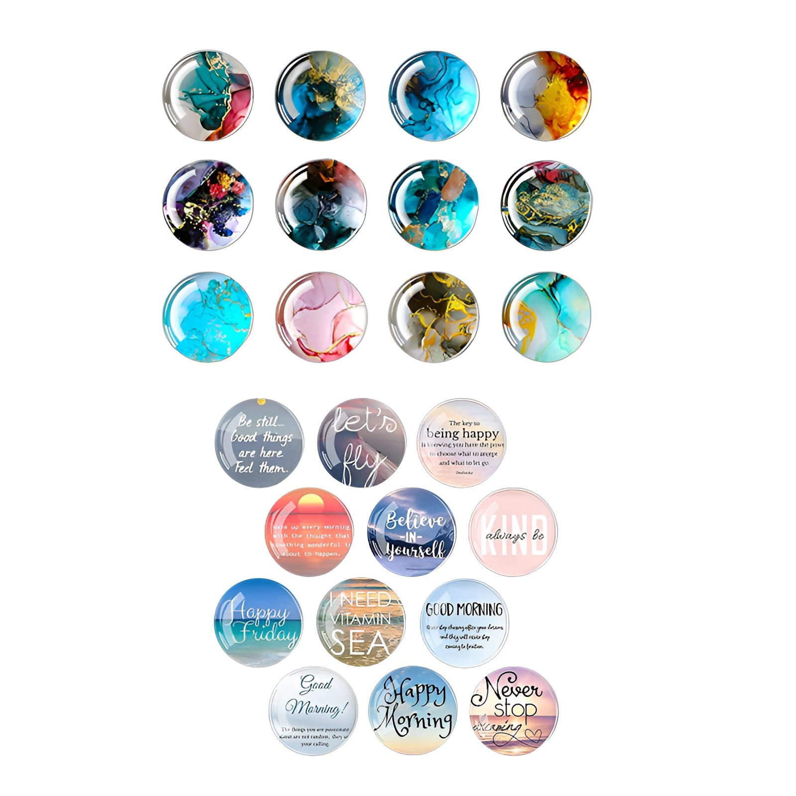 CCOCC 2Pcs Fridge Magnets,Crystal Glass Sticker Material Refrigerator ...