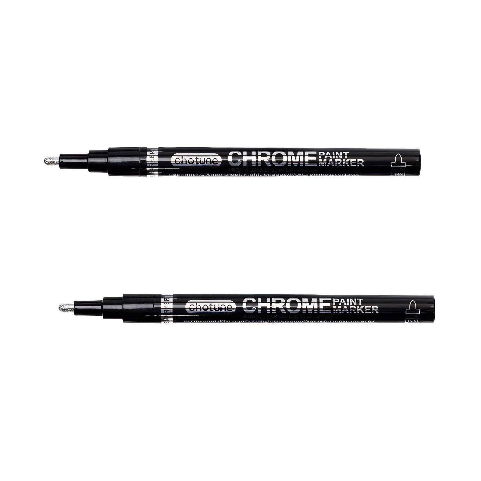 CCOCC 2Pcs Paint Pens,Mirror Plating Effect Chrome Marker,Suitable for ...