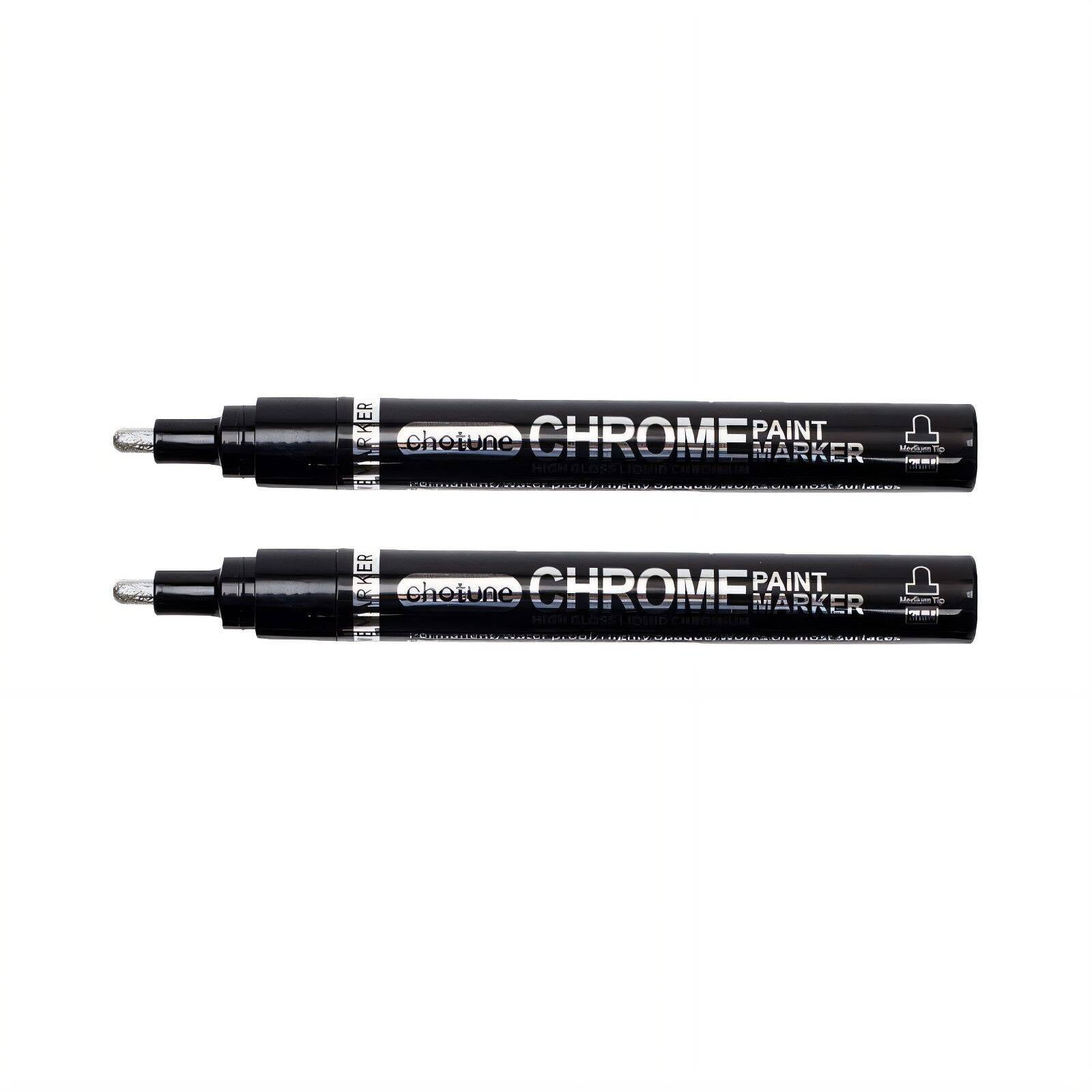 CCOCC 2Pcs Paint Pens,Uniform Ink Output Chrome Marker,Ink Has Strong ...