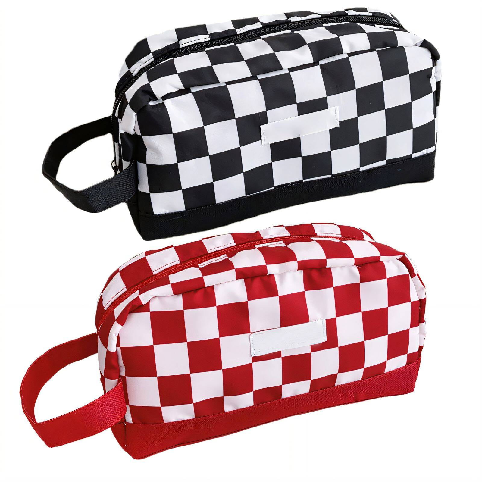 CCOCC 2Pcs Pen Case Color Block Design Pencil Bags Checkered Pattern ...