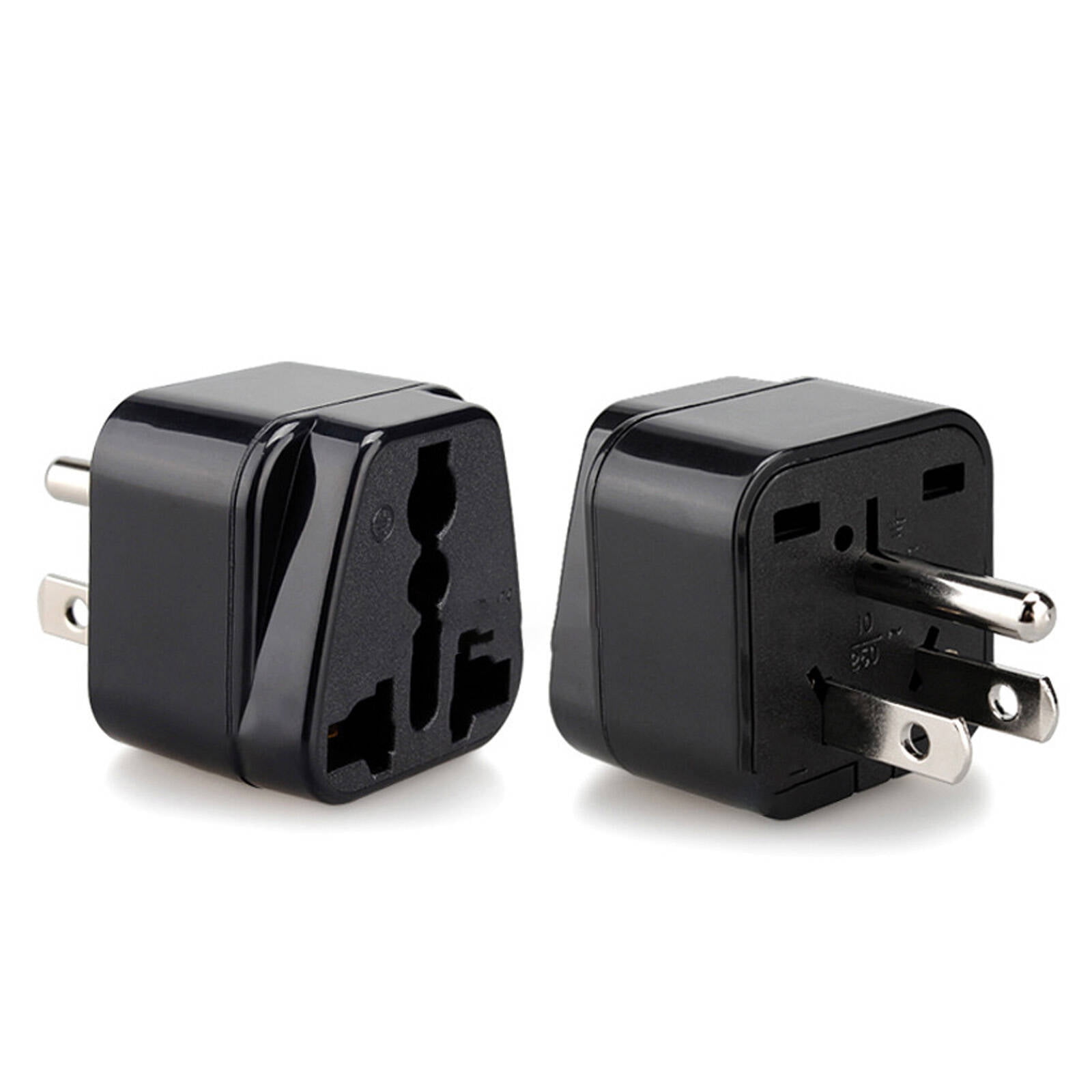 CCOCC 2Pcs Plug Adapter,Long-lasting Black Outer Shell Travel Adapter ...
