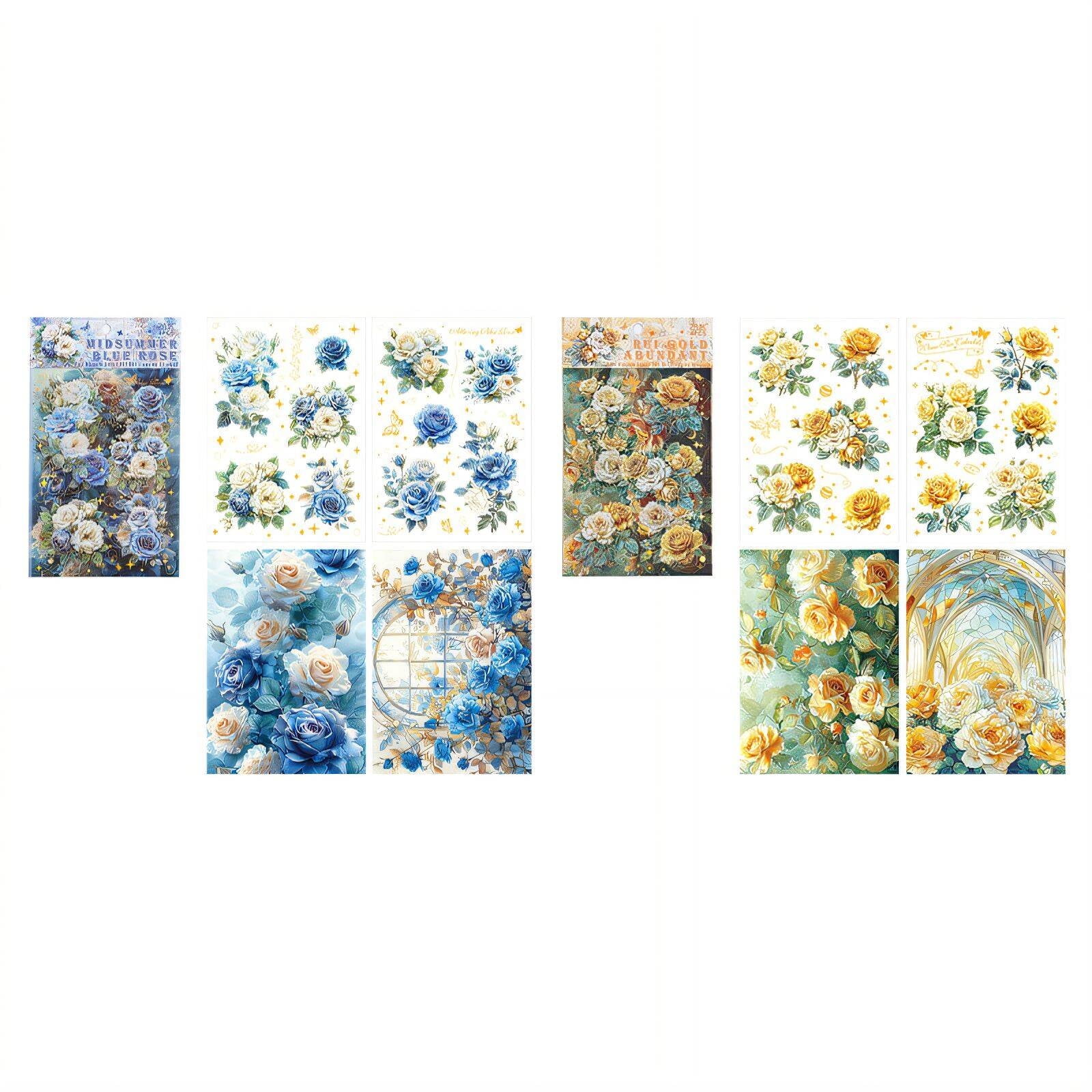 CCOCC 8Pcs Scrapbook Stickers,Kids’ Creative Fun Scene Stickers,Adult ...