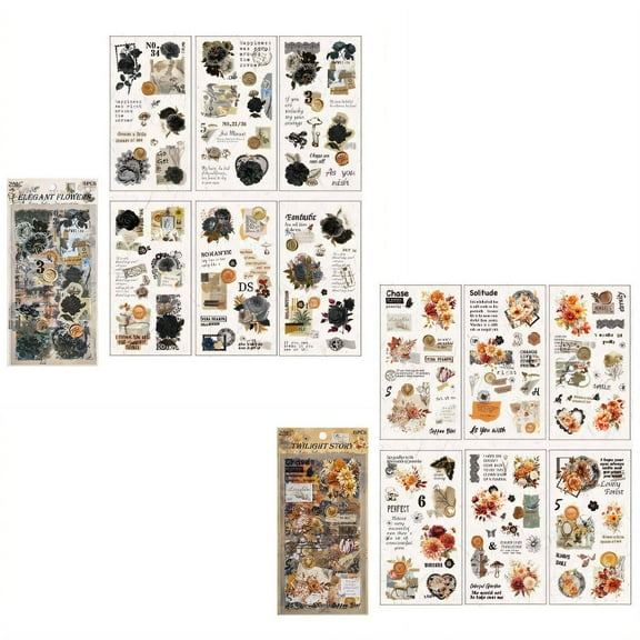 Colorful Floral Blue Wind Chime Electrostatic Window Stickers Double ...