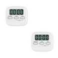 CCOCC 2Pcs Timer,Powerful Magnetic Base Timer Outlet,Clear and Loud Sound Visual Timer,White2 ...