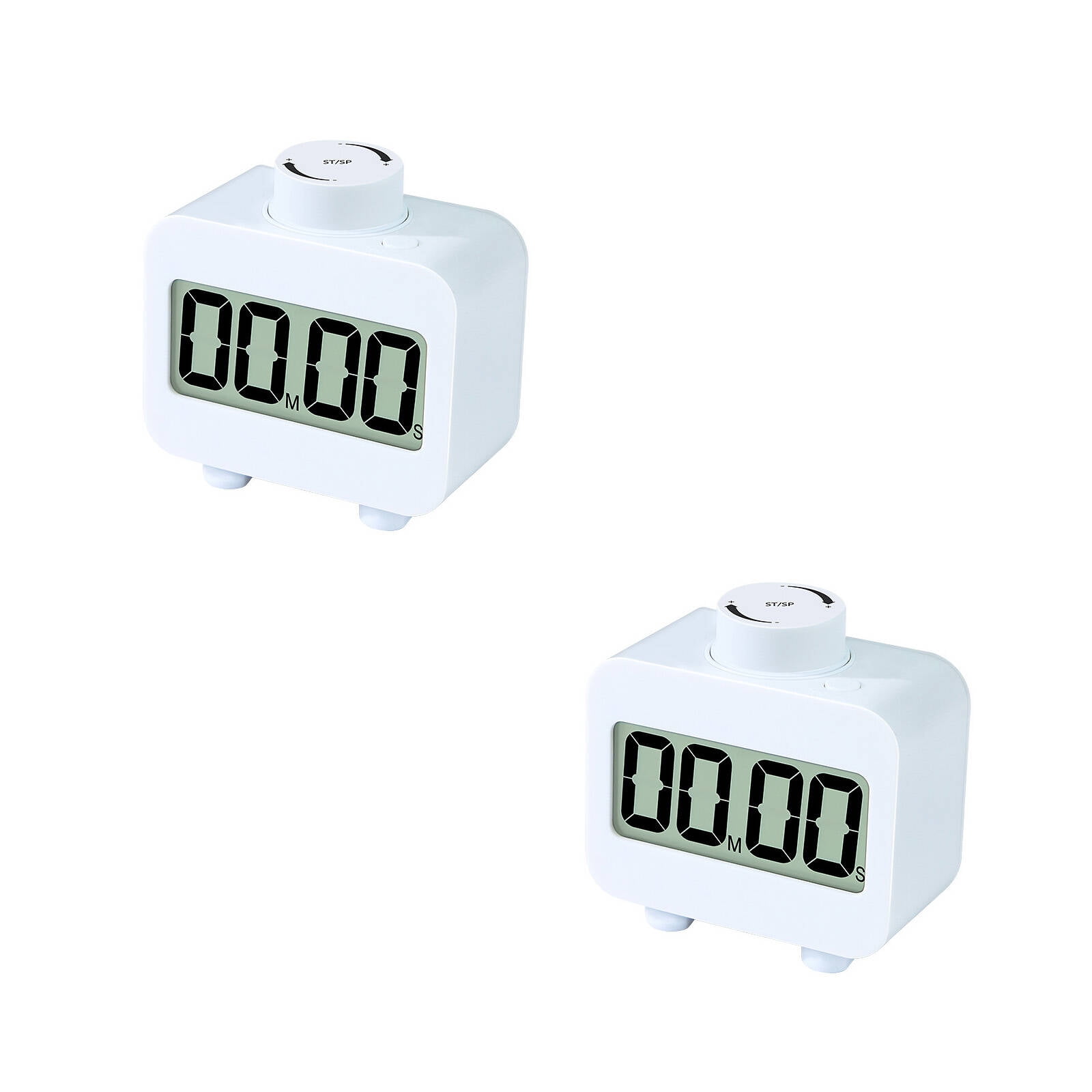 CCOCC 2Pcs Timer,Simple and Quick Operation Timers,Adjustable Volume and Silent Mode Visual ...