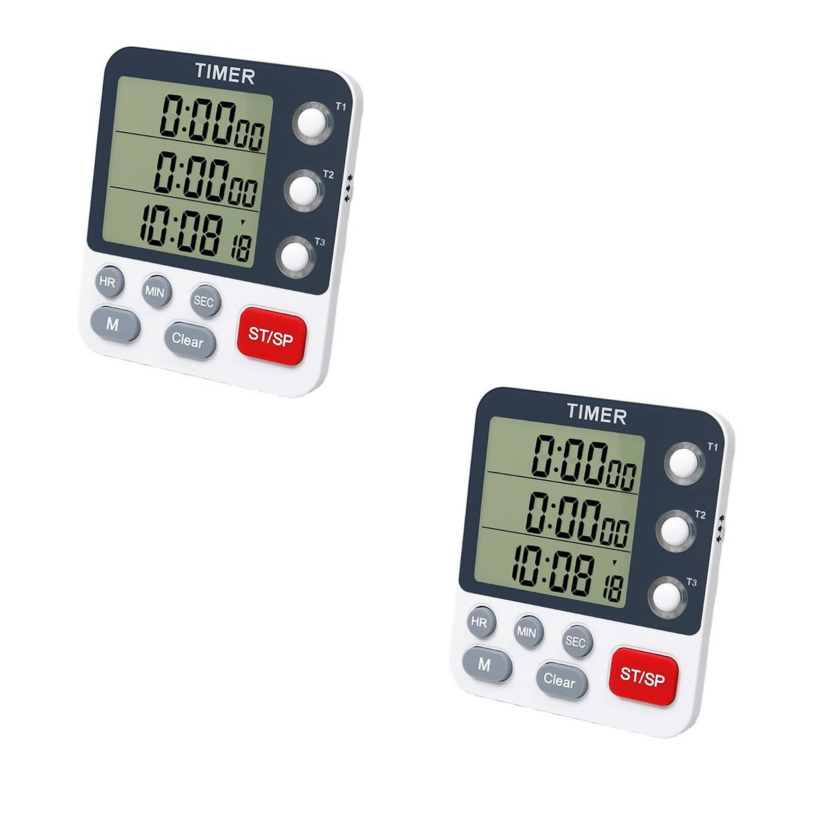 CCOCC 2Pcs Timer,Three Independent Timers Timers,Smart Memory and Reset Function Classroom Timer ...
