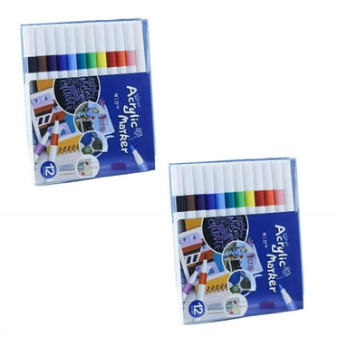 Arrtx Acrylic Paint Markers, 15mm Jumbo Felt Tip, 10 Vibrant Colors for ...