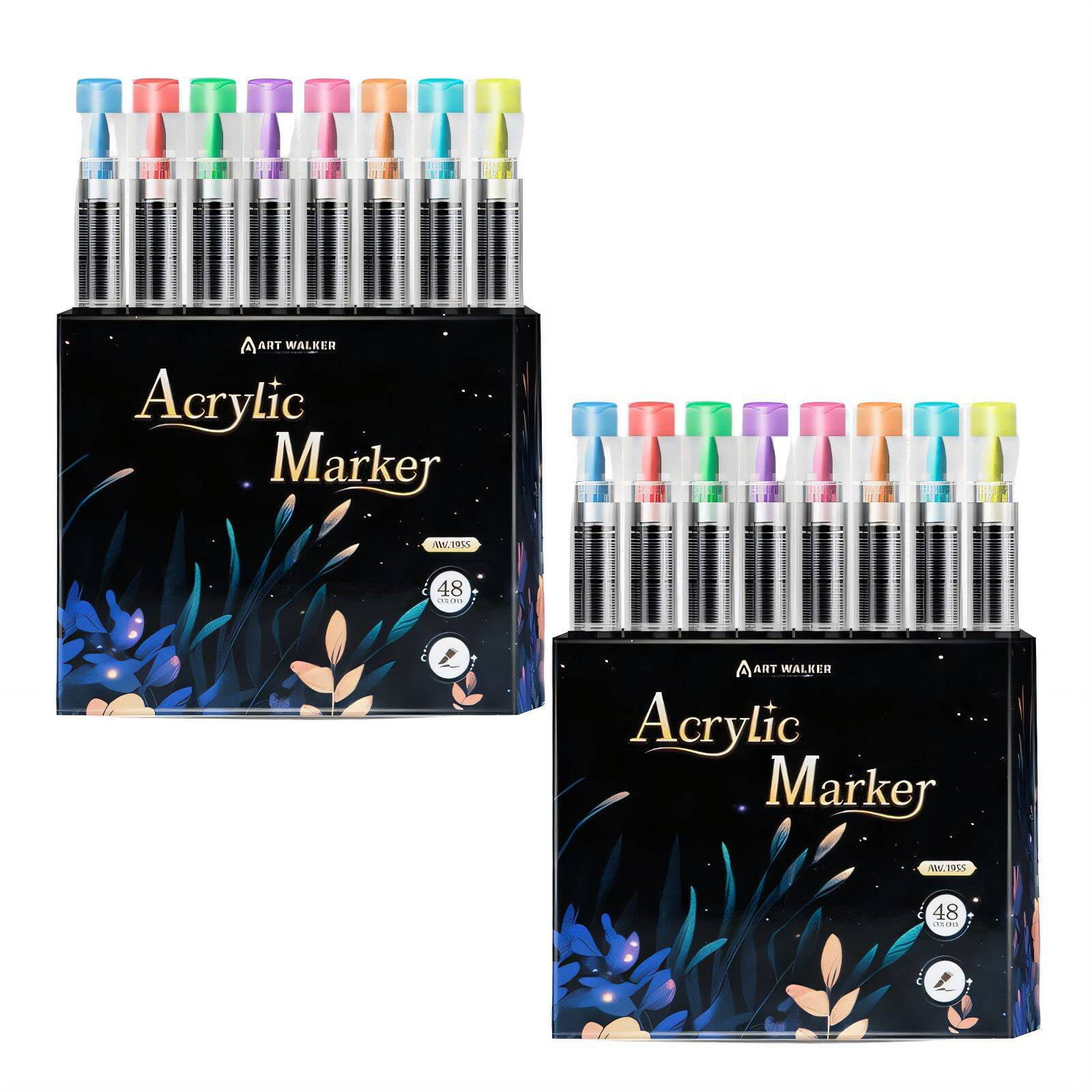 CCOCC 2Sets Alcohol Markers,Bright and Rich Colors Acrylic Markers,Safe ...