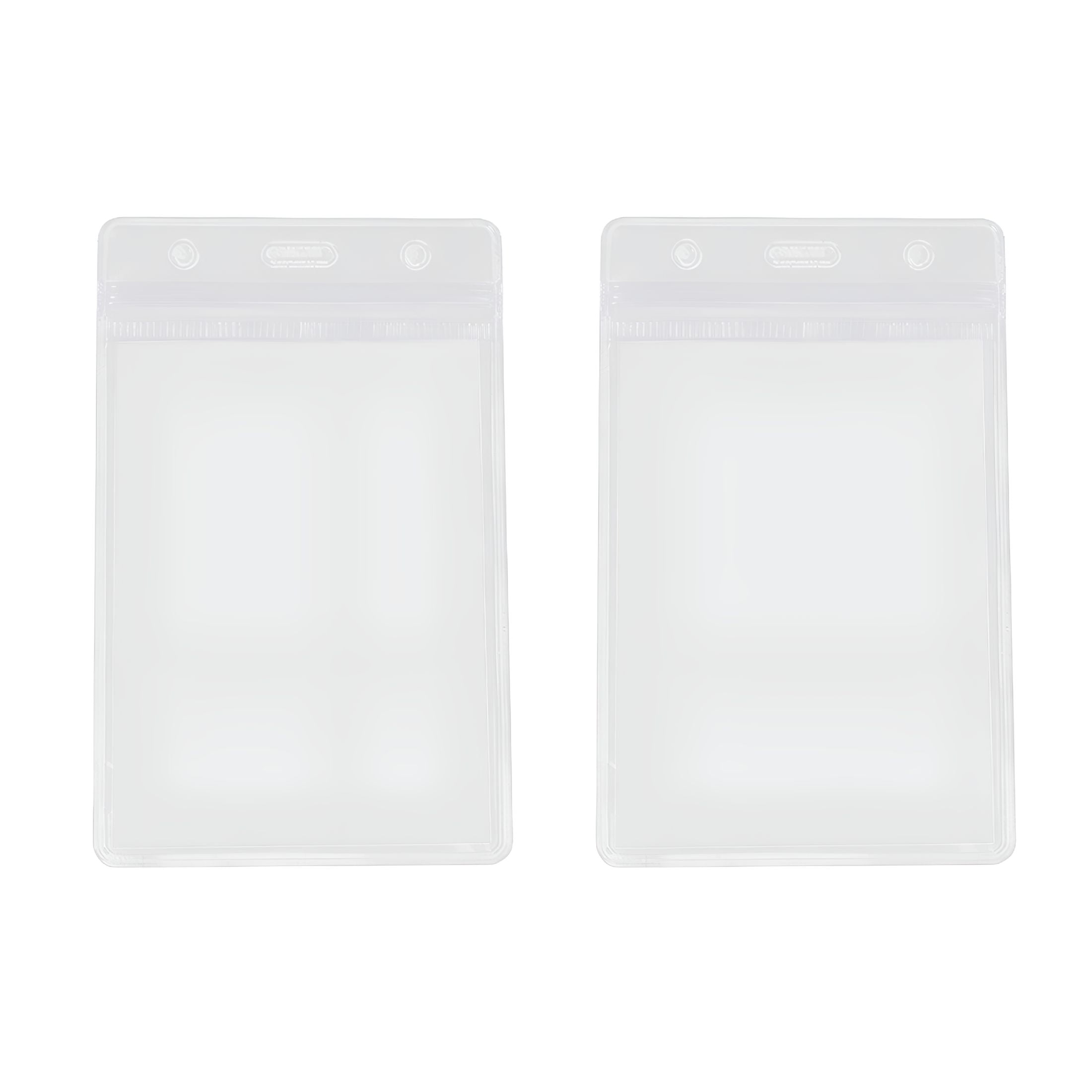 CCOCC 2pcs ID Card Name Badge Holder Clear Plastic Vertical Name Badge ...
