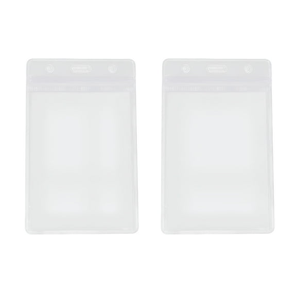 CCOCC 2pcs ID Card Name Badge Holder Clear Plastic Vertical Name Badge ...