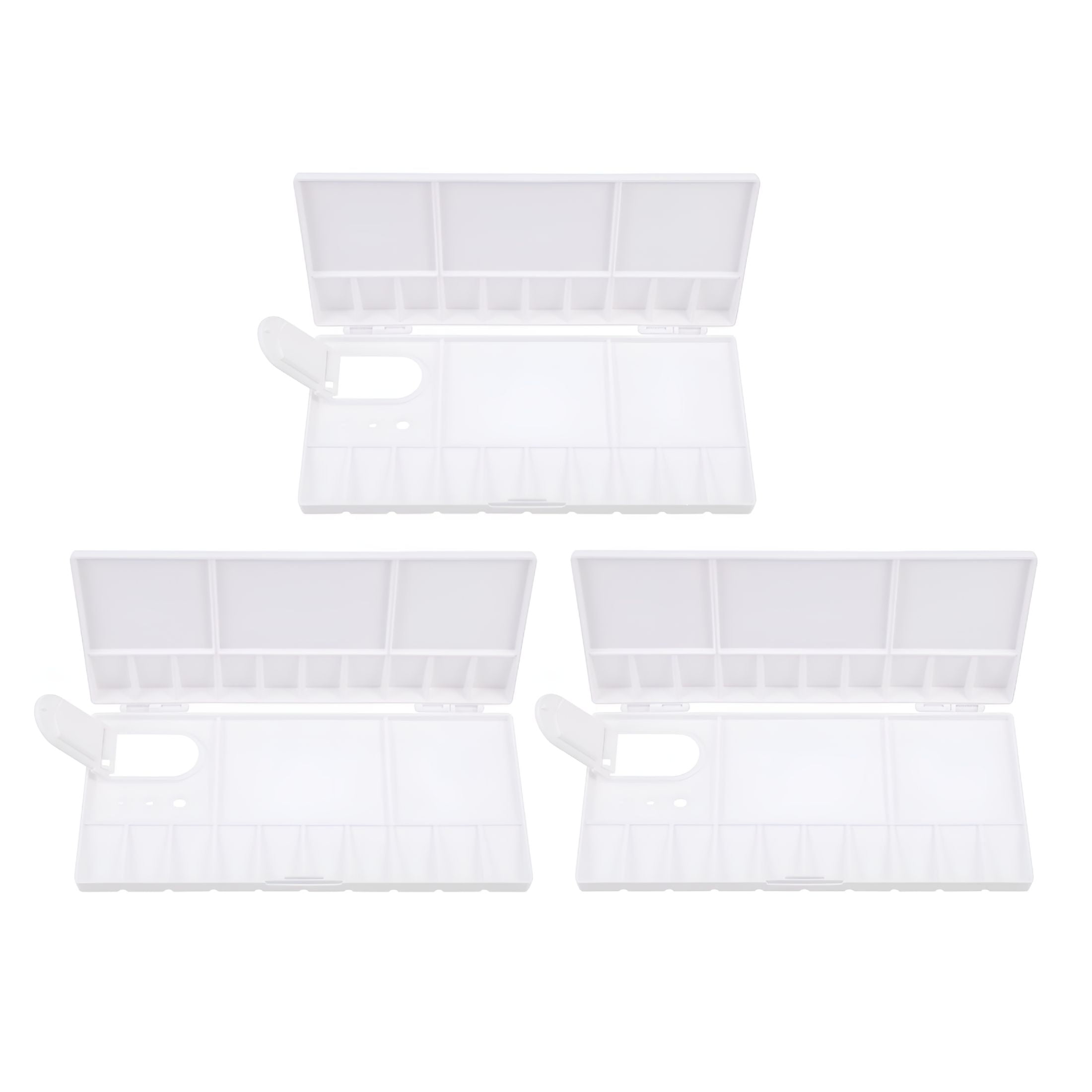 CCOCC 3 Pcs Color Mixer Clear Plastic Folding Palette Gouache Paints ...