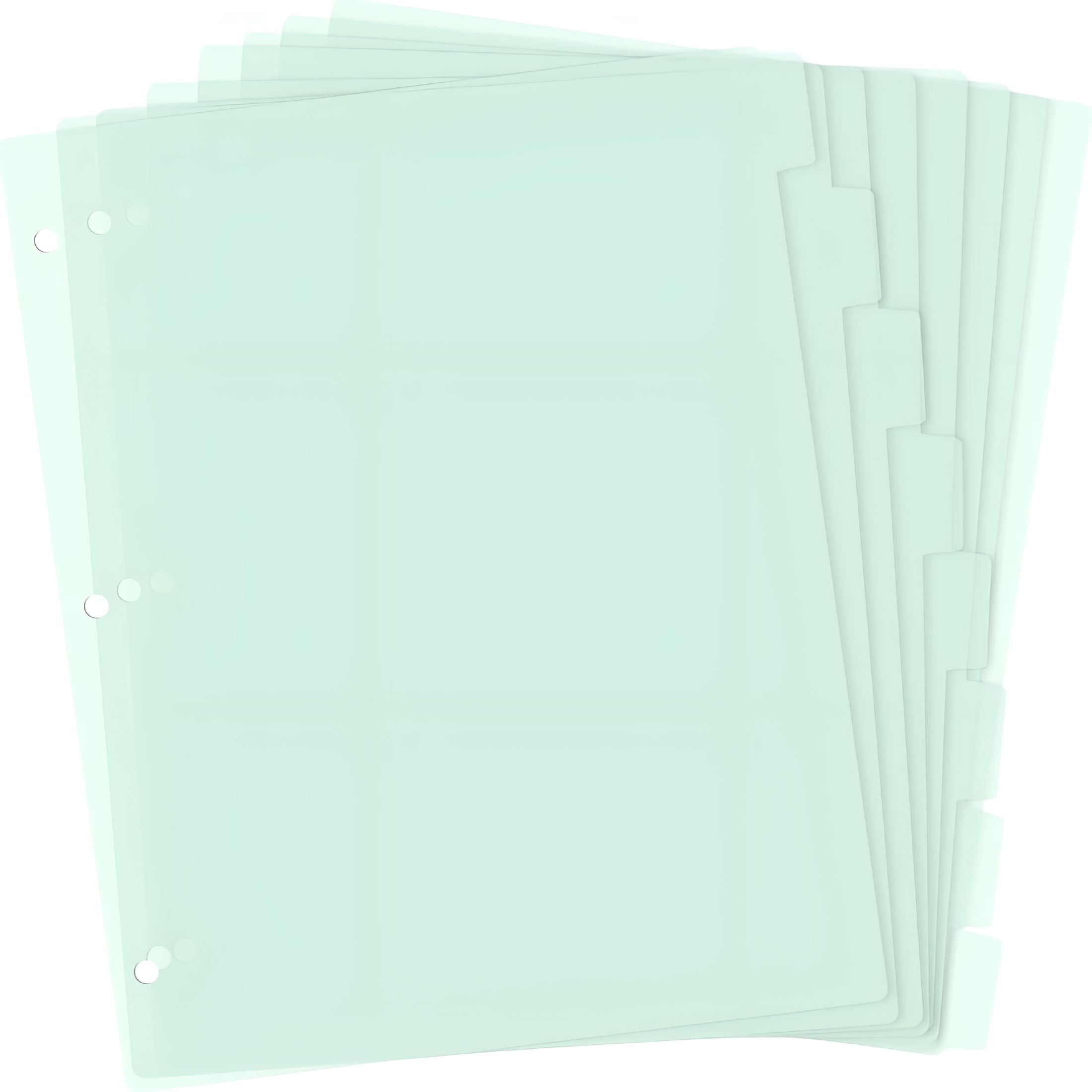 CCOCC 3 Ring Green Binder Dividers with 8-Tabs,A4 Binder Dividers ...
