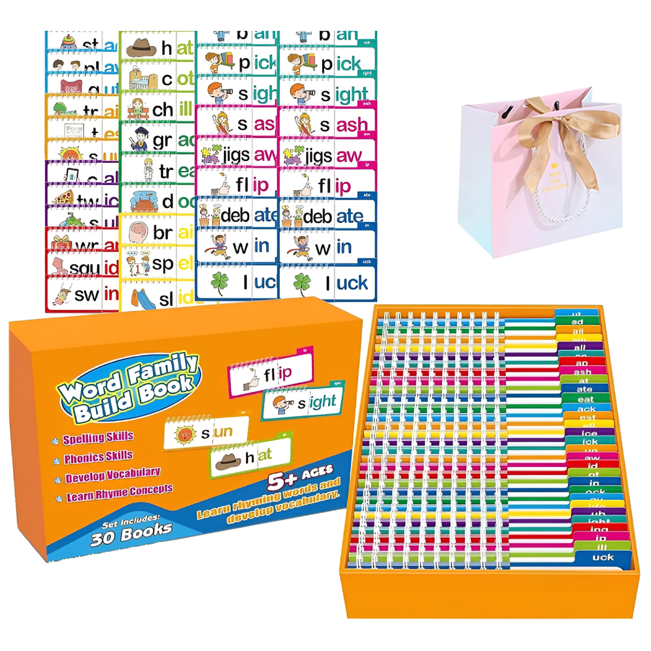 CCOCC 30 Read and Rhyme Flip Books, Word Family Build Book, Word Family ...