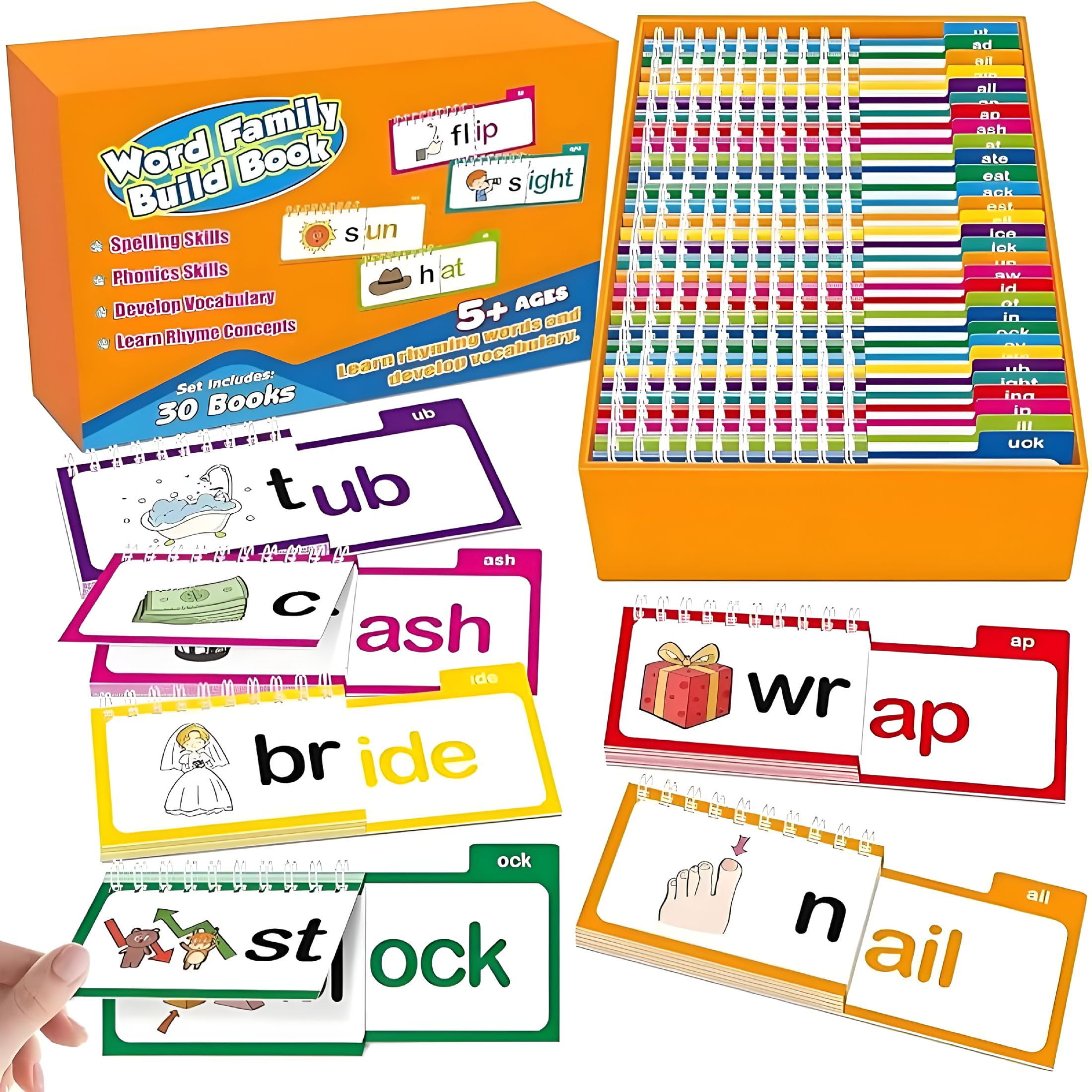 CCOCC 30 Read and Rhyme Flip Books, Word Family Flip Books, Word ...
