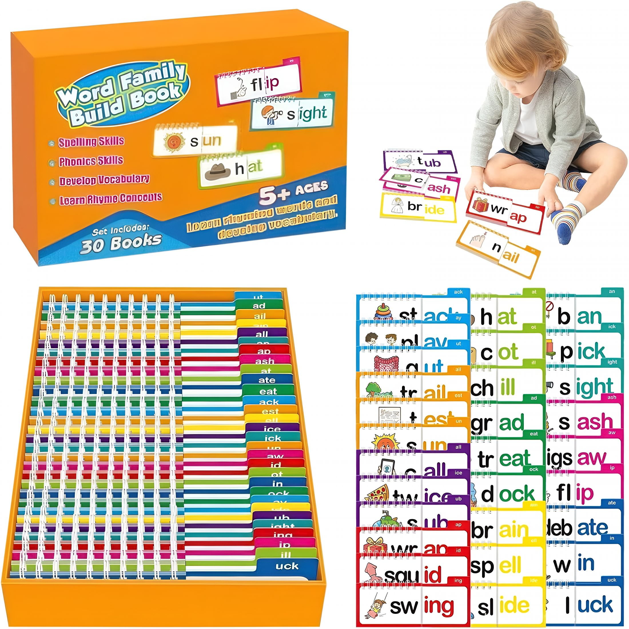 CCOCC 30 Reading and Rhyming Flipbooks for Kindergarteners with Sight ...