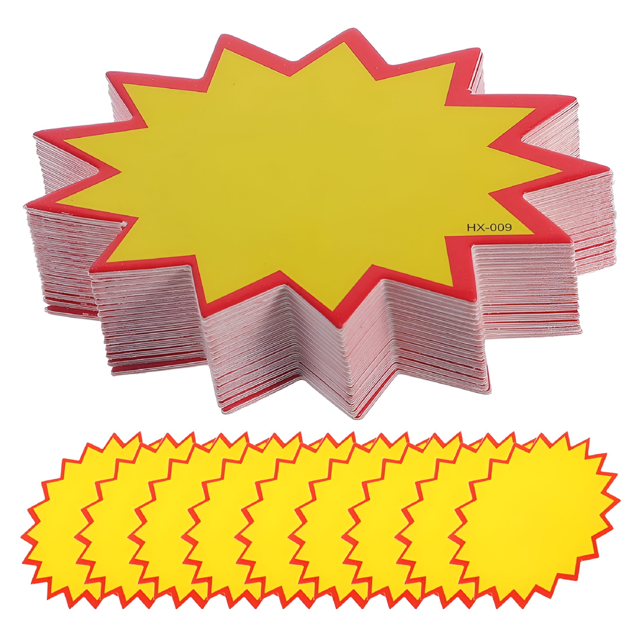CCOCC 300Pcs Blank Stars Burst Signs Burst Star Cutouts Signs Yard Sale ...