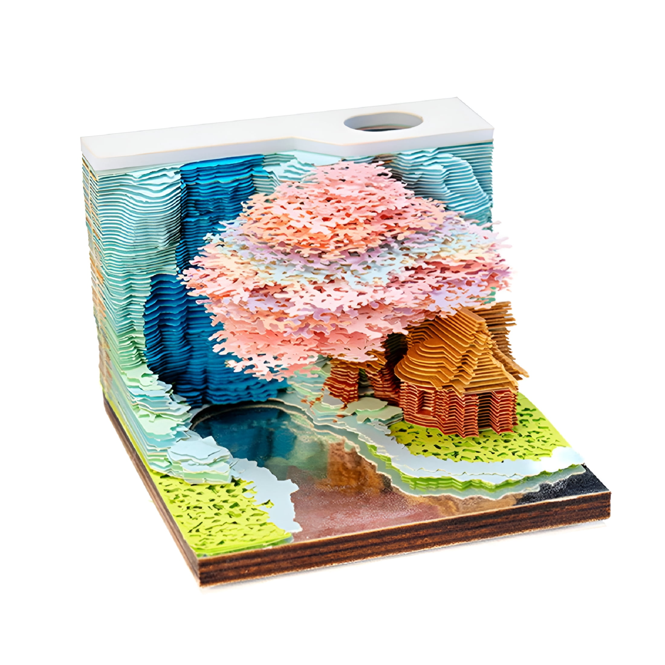 CCOCC 3D Desk Calendar 2026 with LED Light,Time Piece Calendar 2026 ...