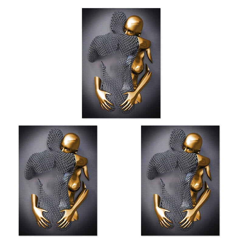 CCOCC 3Pcs 7D Wall Art Romantic Design Paintings Wall Decor Emotional ...
