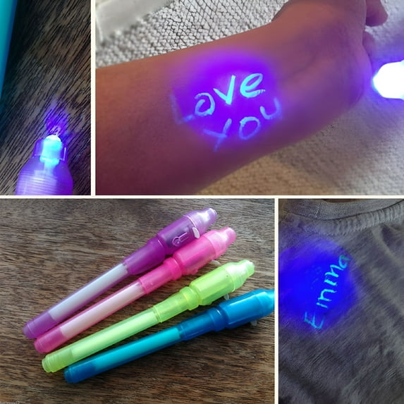 CCOCC 3Pcs UV Light Secret Message Invisible Ink Pen Counterfeit Money ...